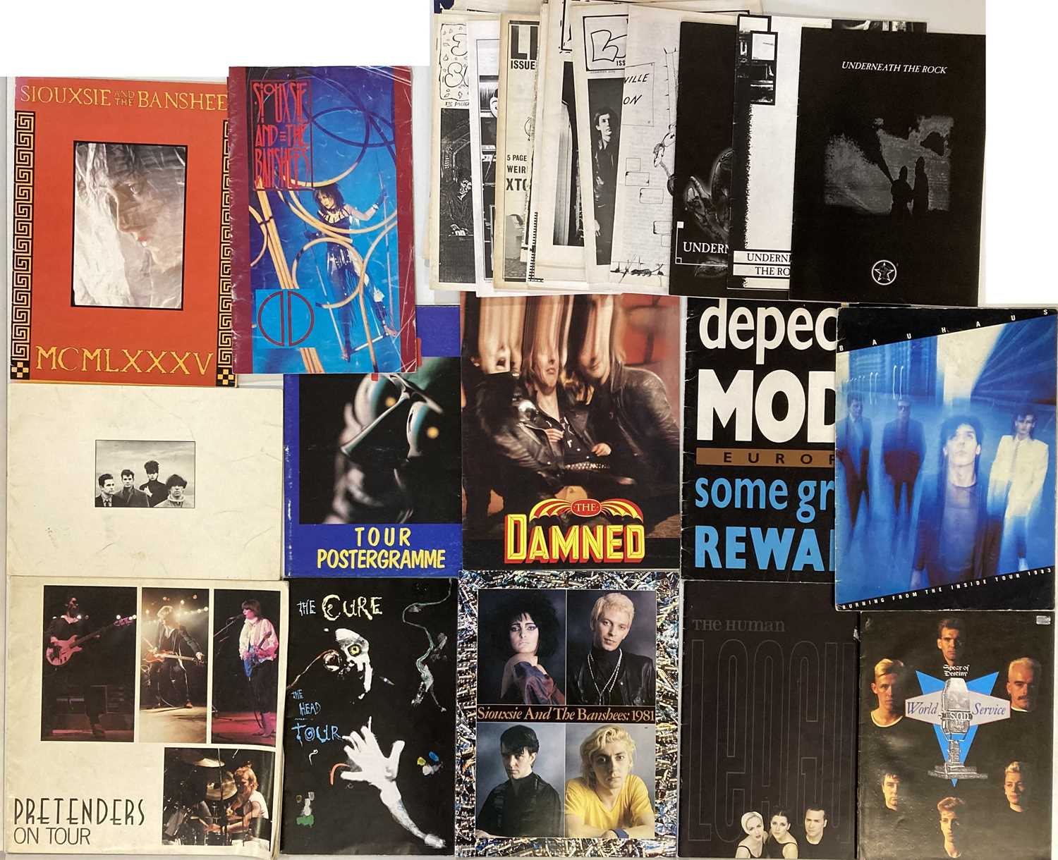 Lot 106 - POST PUNK / NEW WAVE TOUR PROGRAMMES AND