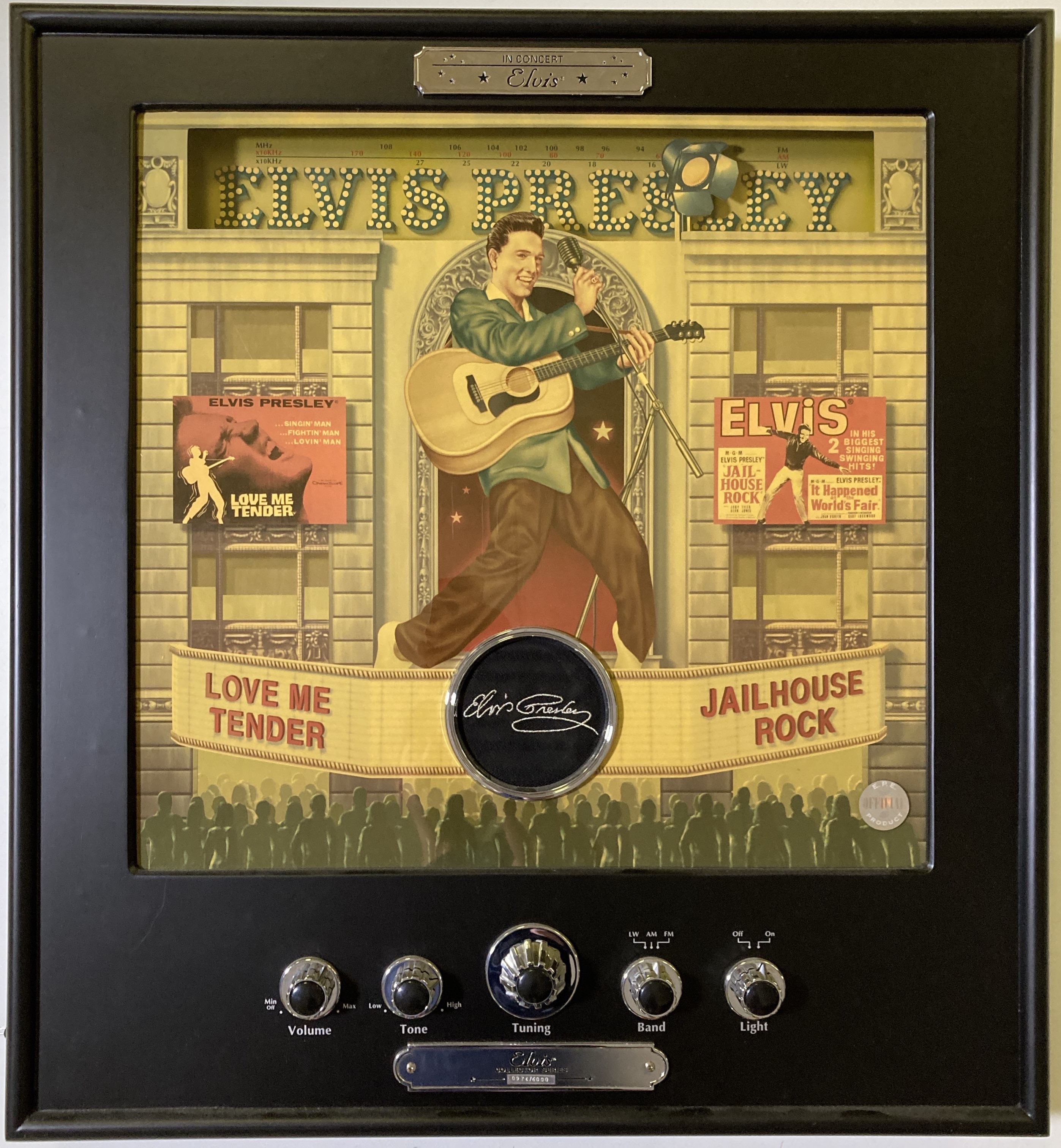 Lot 281 - ELVIS - FRAMED PICTURES / LARGE STATUE.