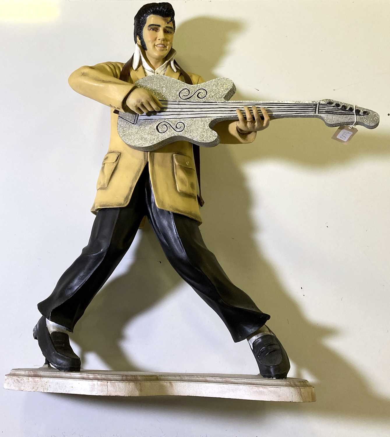 Lot 281 - ELVIS - FRAMED PICTURES / LARGE STATUE.