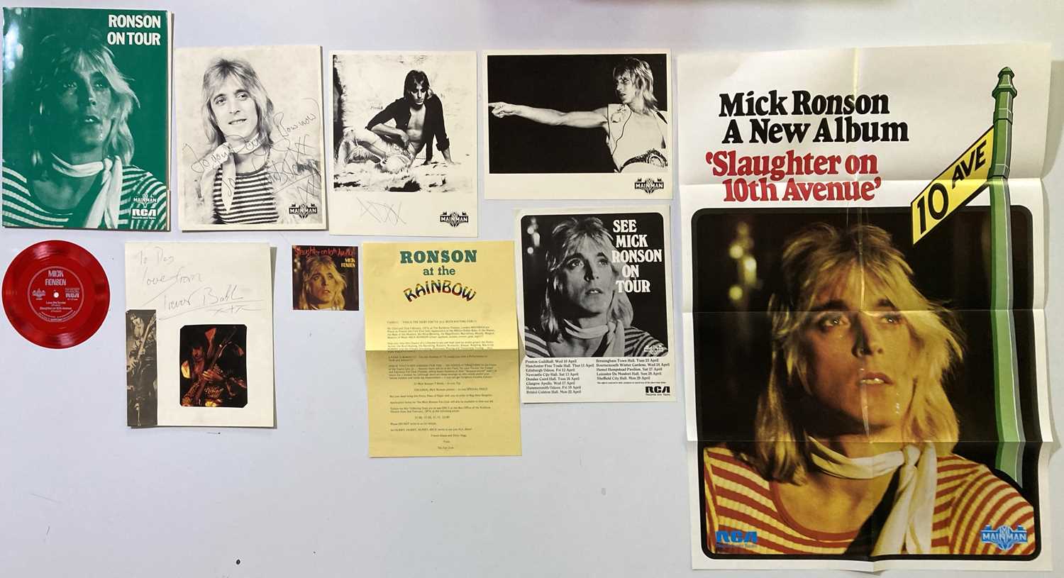 Lot 4 - MICK RONSON - A SIGNED PRESS KIT.