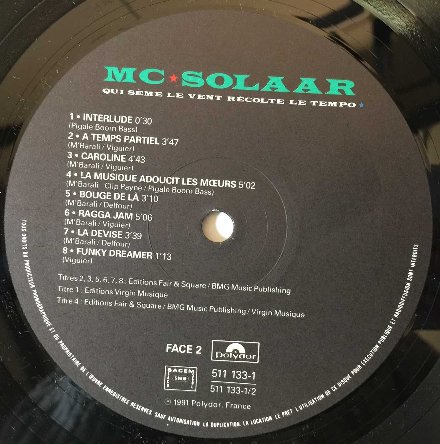 Lot 617 - MC SOLAAR - QUI SEME LE VENT RECOLTE LE
