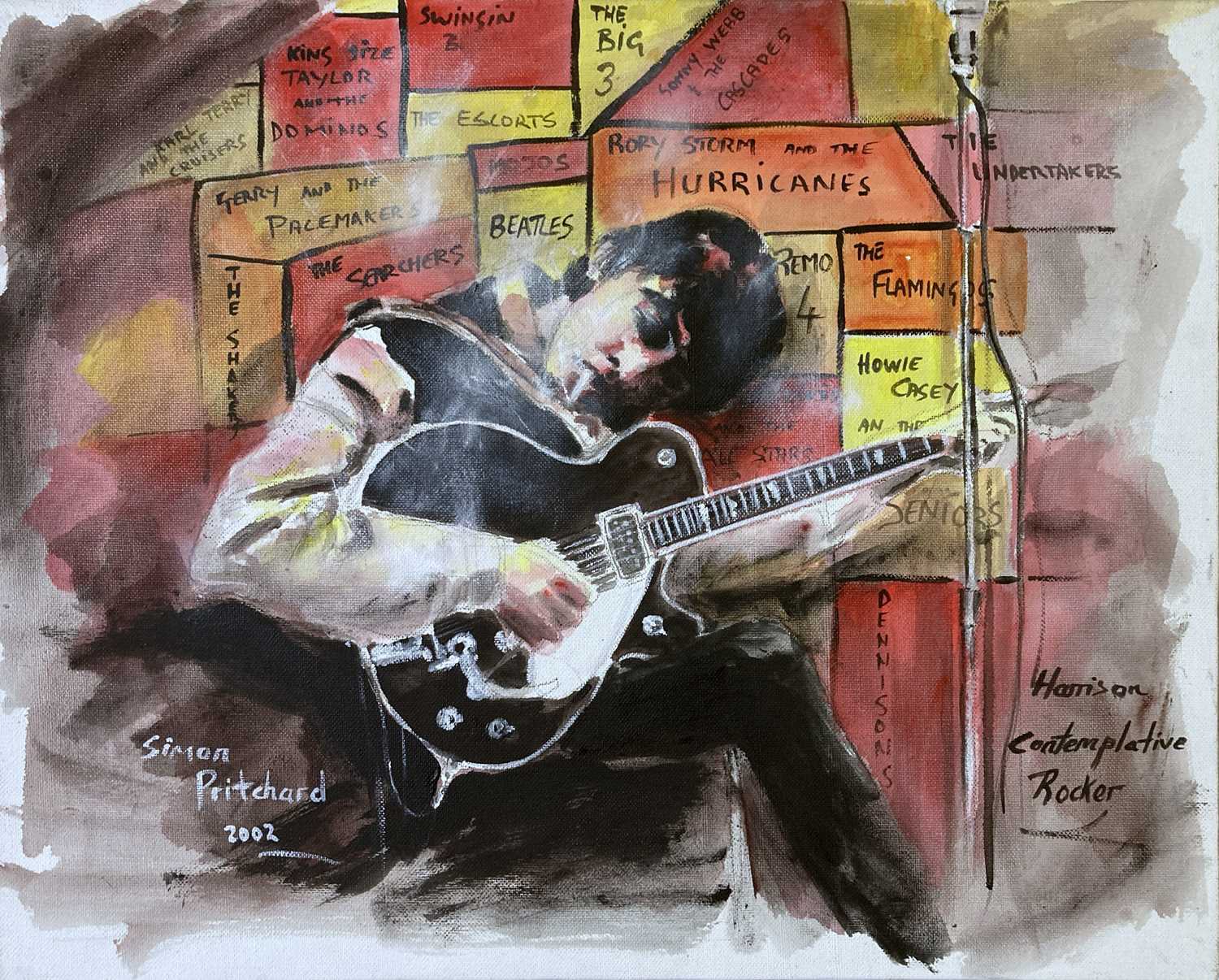 Lot 181 - GEORGE HARRISON ACRYLIC PAINTINGS BY SIMON