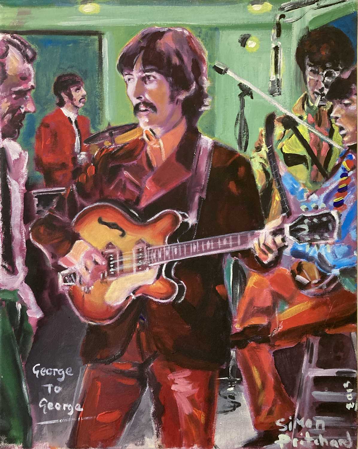 Lot 181 - GEORGE HARRISON ACRYLIC PAINTINGS BY SIMON