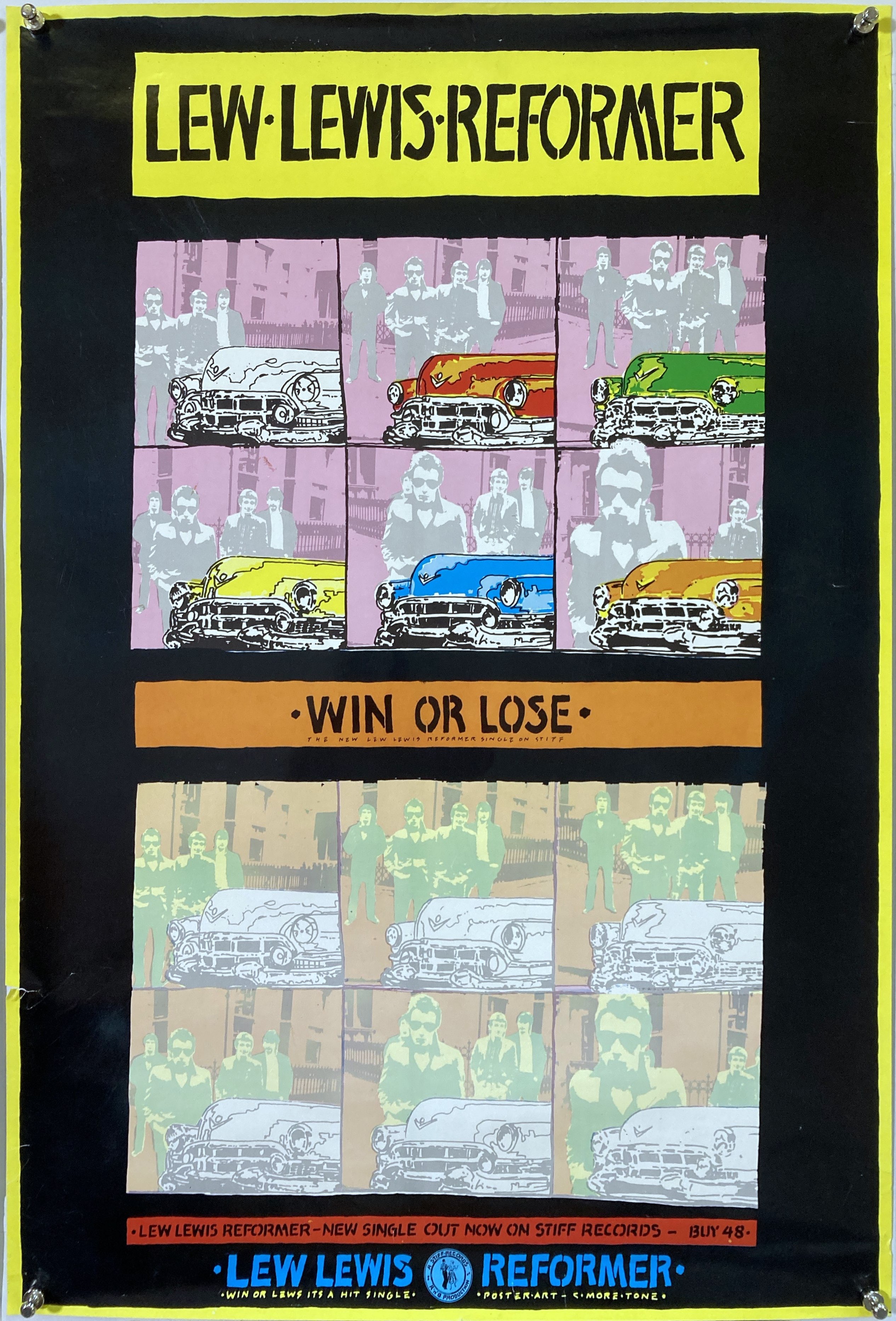 Lot 207 - STIFF RECORDS / LEW LEWIS - POSTERS AND