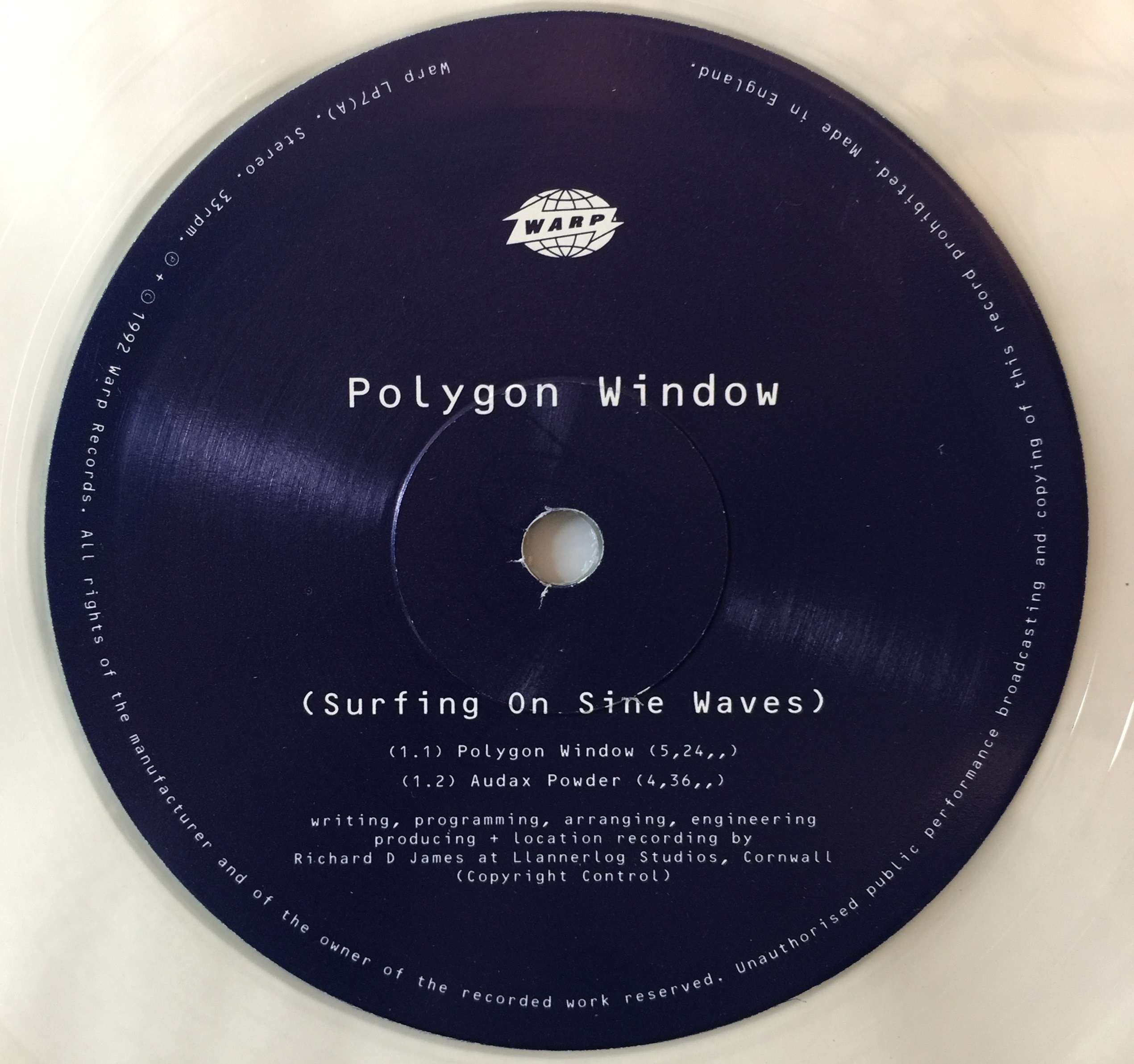 Lot 97 - POLYGON WINDOW (APHEX TWIN) - SURFING ON SINE
