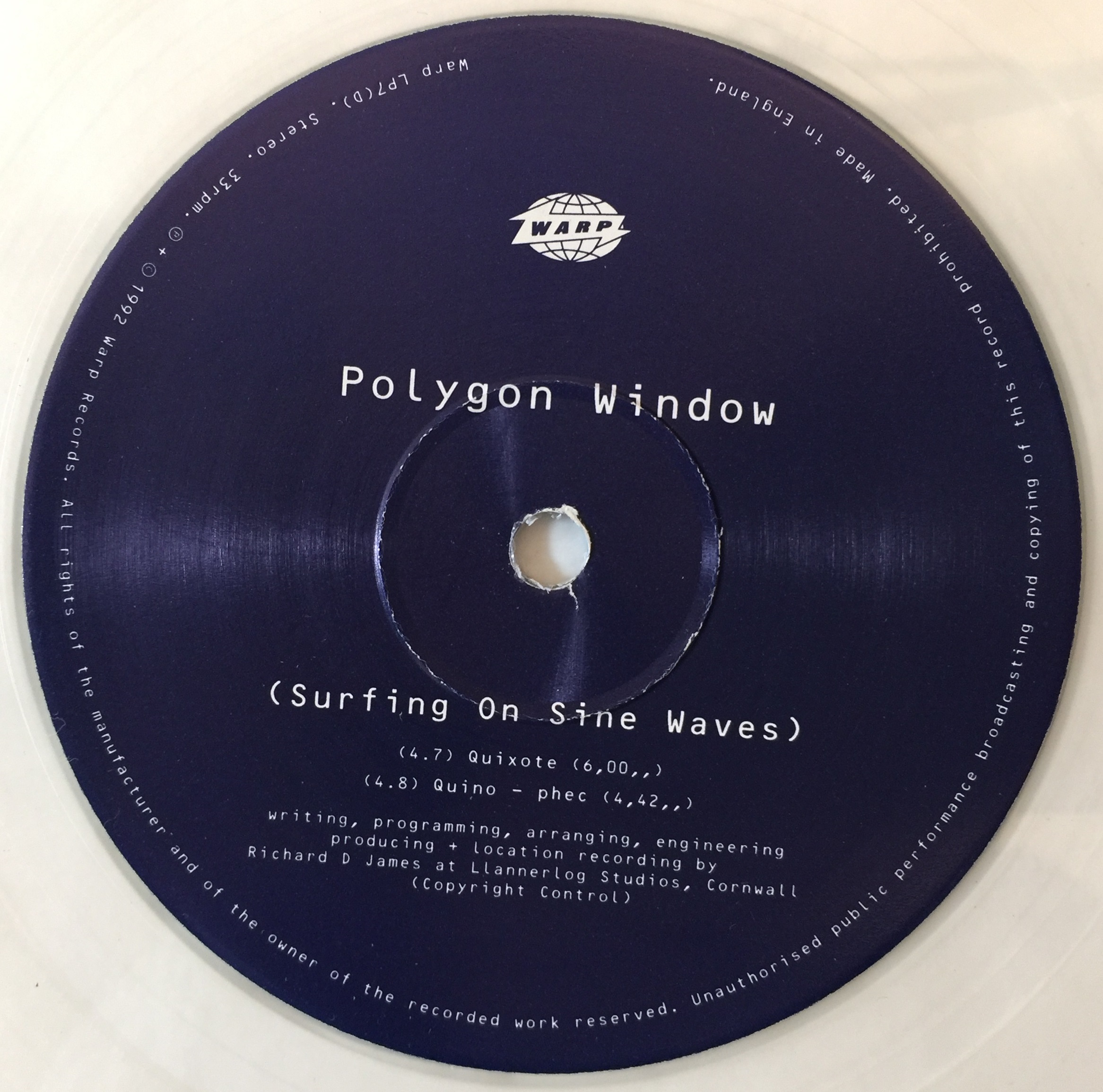 Lot 97 - POLYGON WINDOW (APHEX TWIN) - SURFING ON SINE