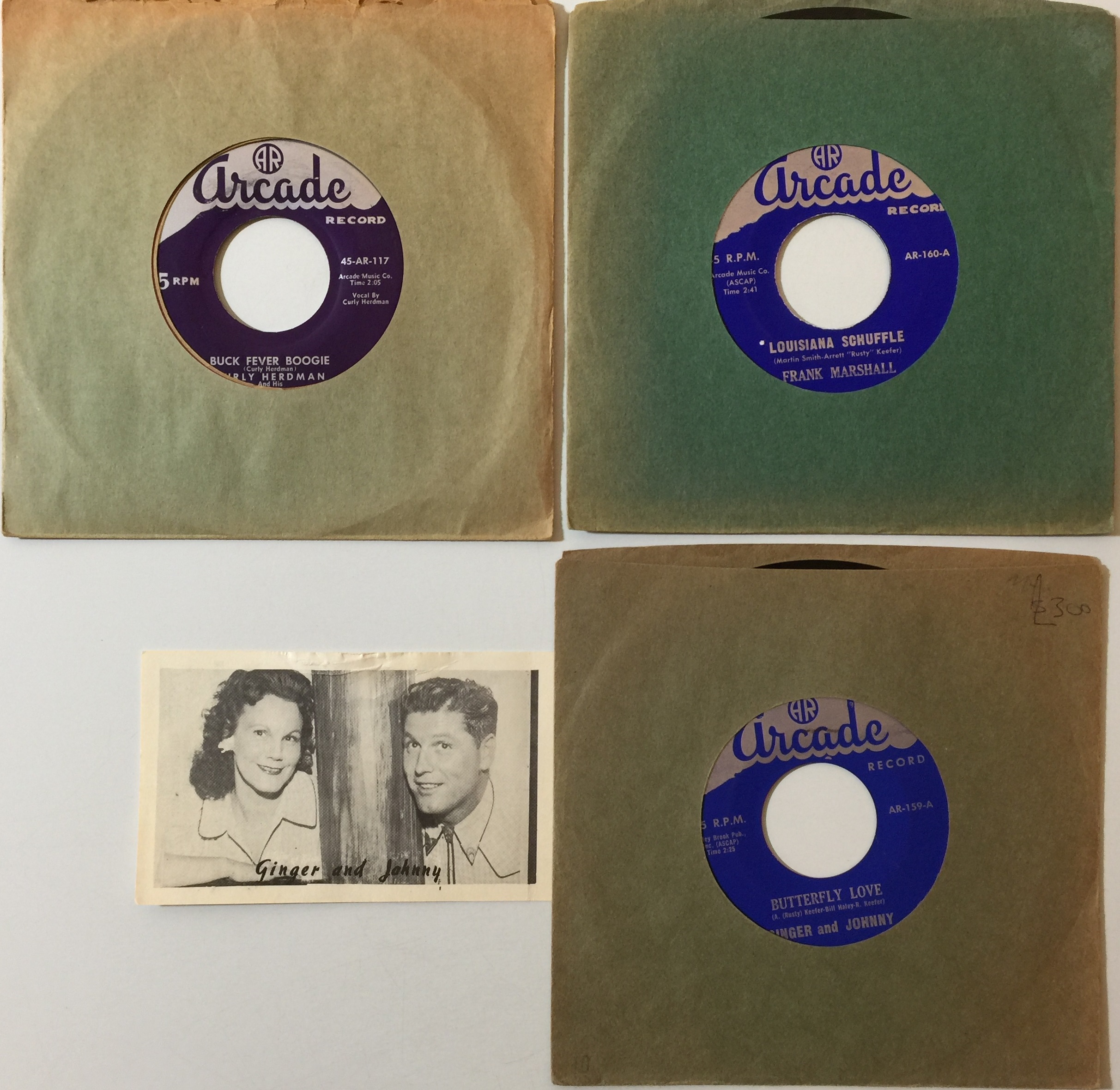 Lot 1 - ARCADE RECORDS - ROCKABILLY 7" RARITIES