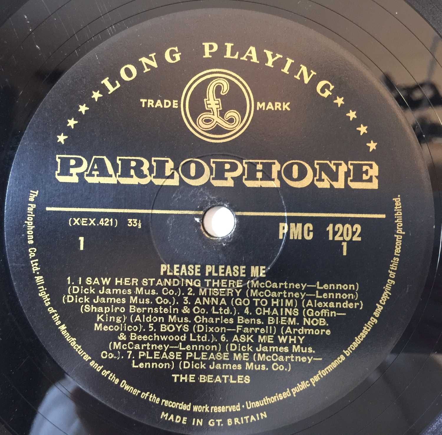 Lot 2 - THE BEATLES - PLEASE PLEASE ME LP (ORIGINAL UK