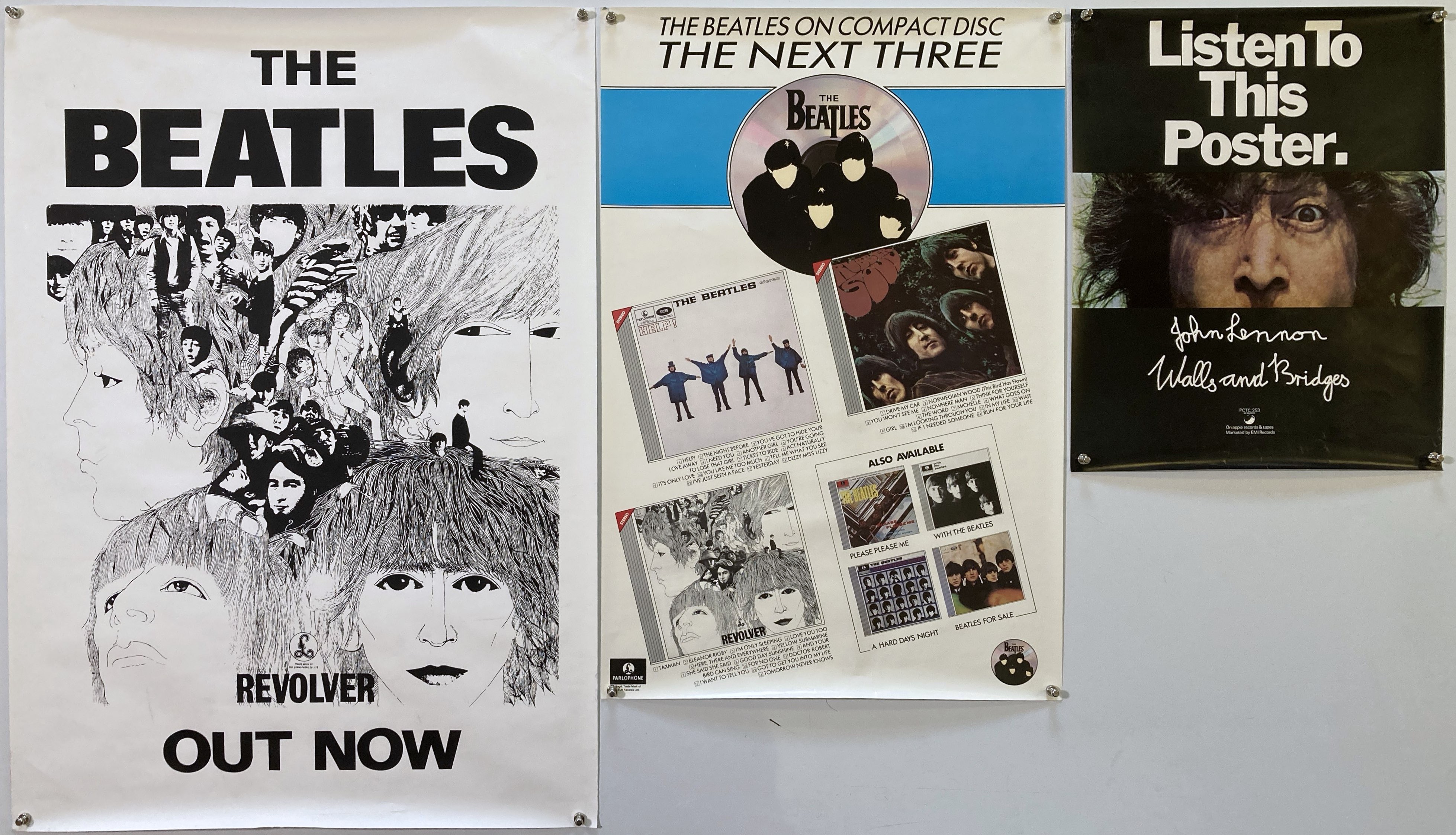Lot 196 - THE BEATLES - POSTERS INC JOHN LENNON