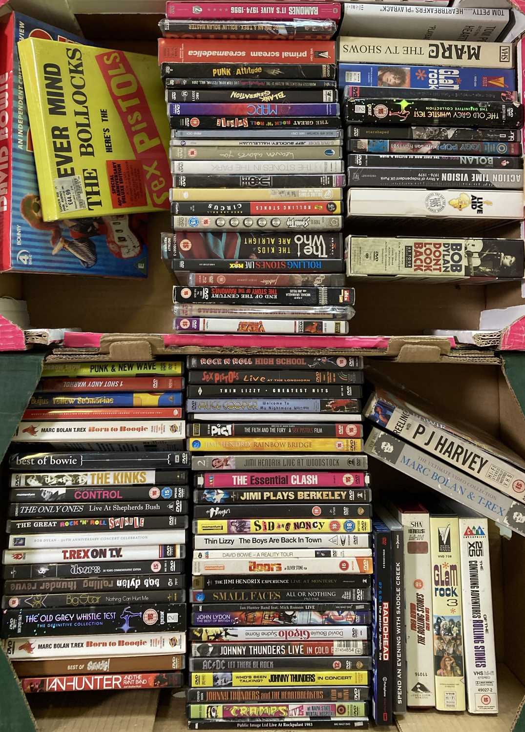 Lot 129 - ROCK AND POP - DVDS INC BOX SETS - STONES