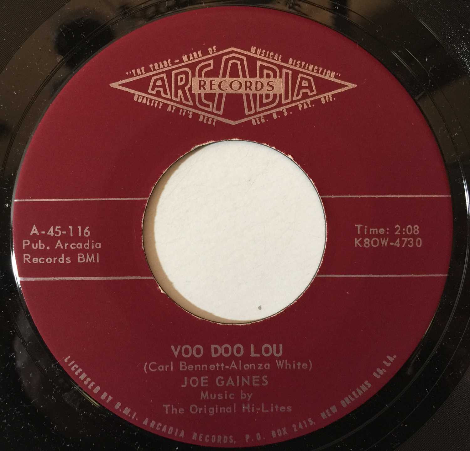 Lot 12 - JOE GAINES - VOO DOO LOU/ I WANNA GO BACK