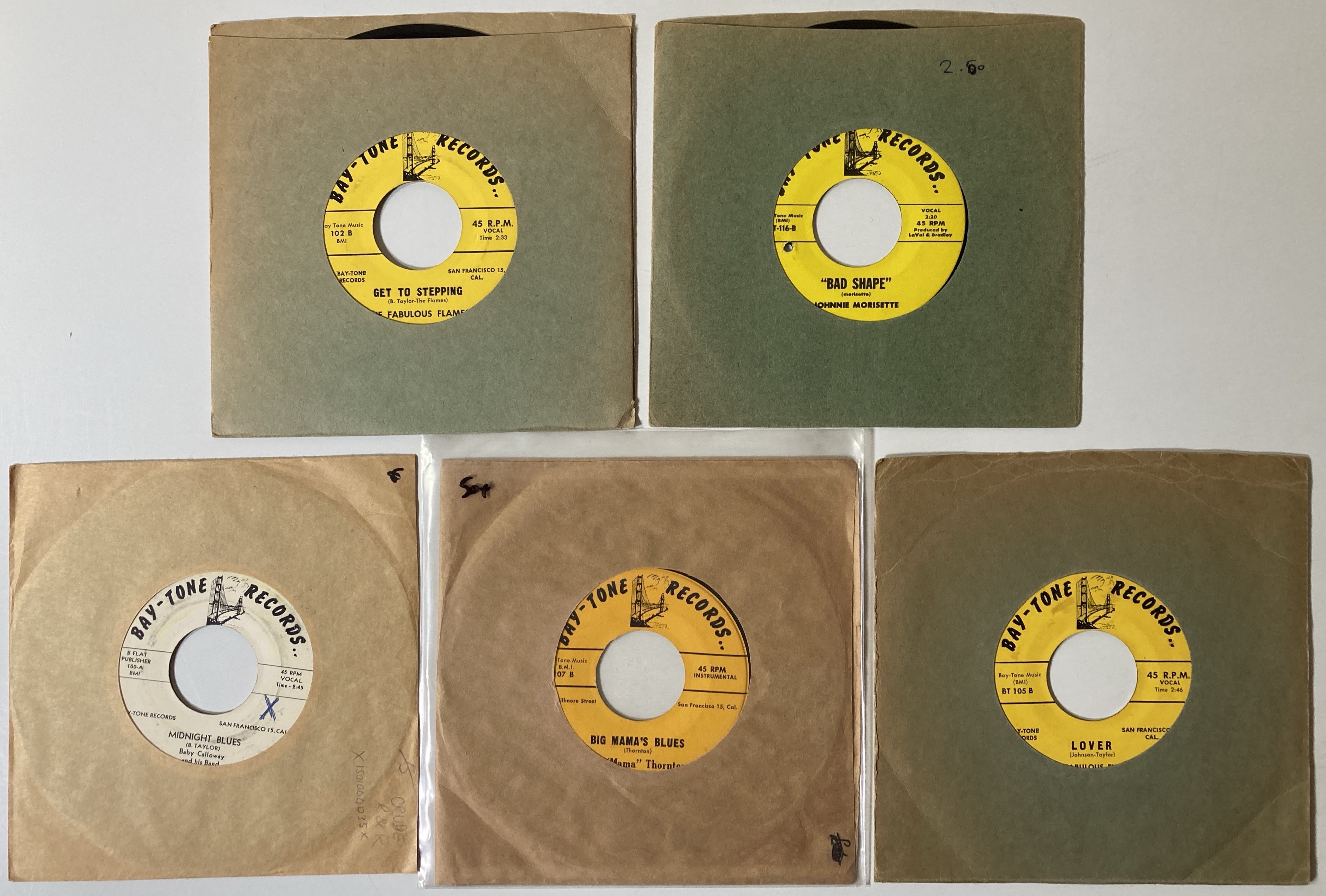 Lot 42 - BAY-TONE RECORDS - ORIGINAL US 7" RELEASES