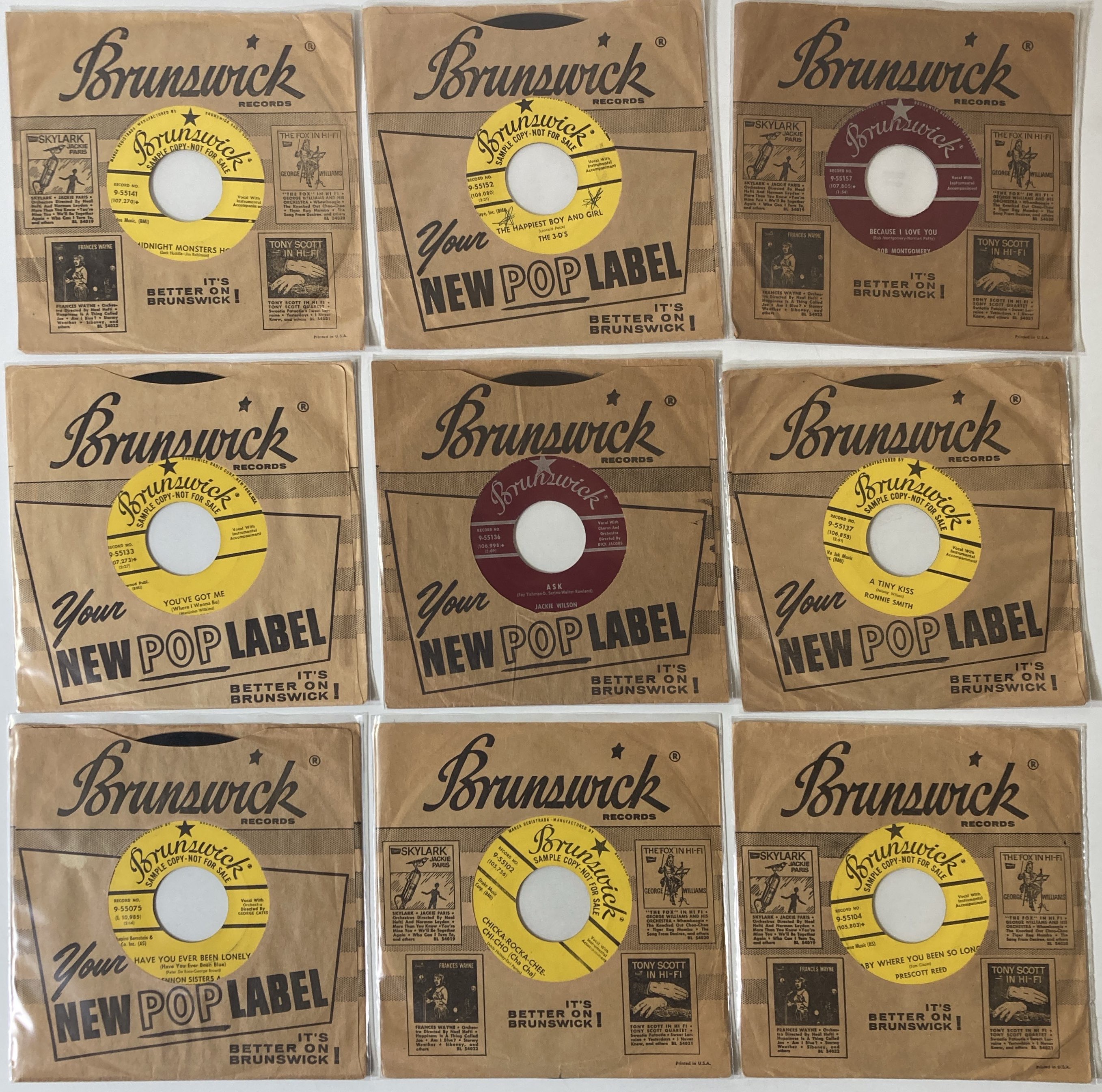 Lot 53 - BRUNSWICK RECORDS - US 7" (1957/1964)