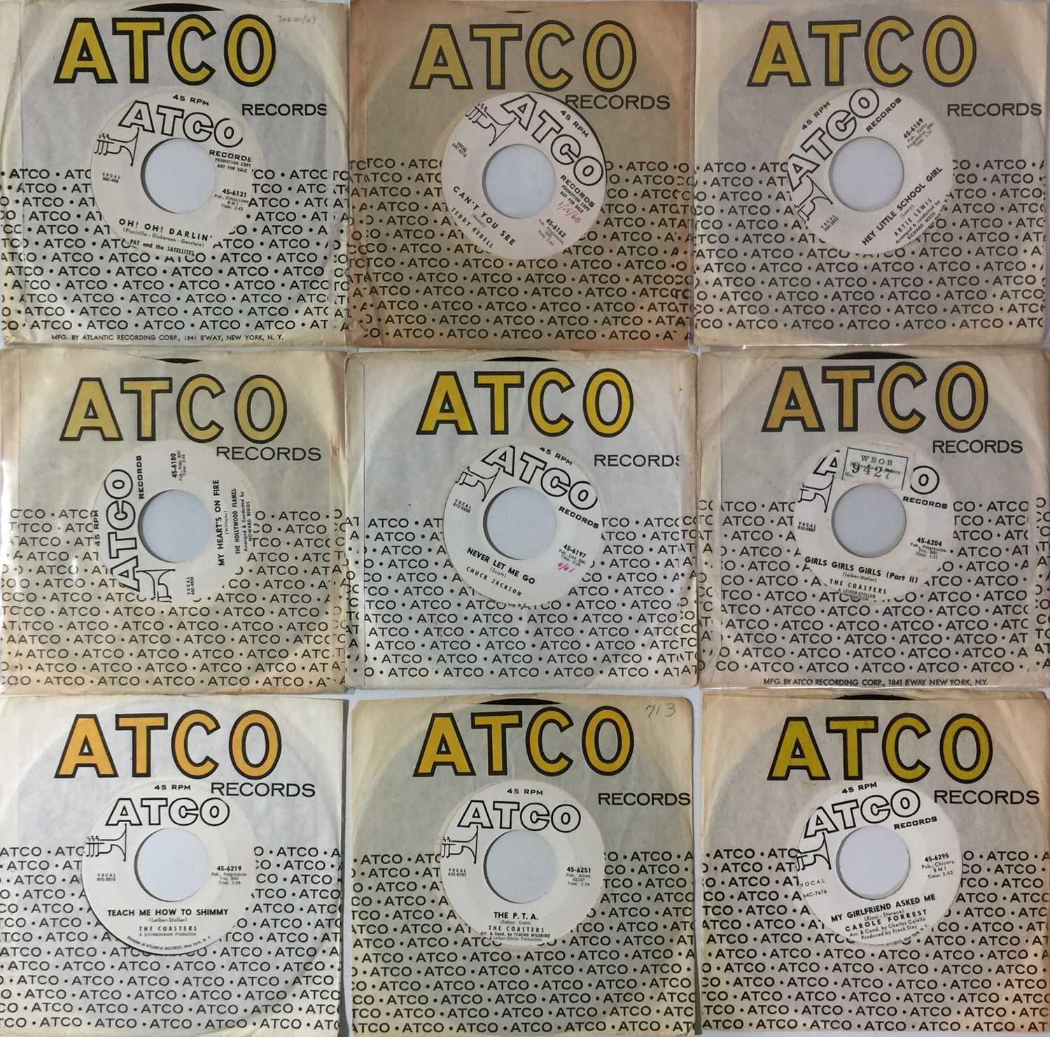 Lot 80 - ATCO RECORDS - ORIGINAL US 7" PROMOS