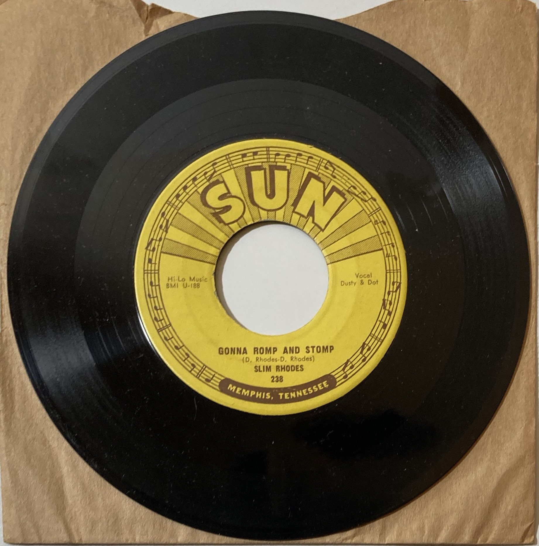 Lot 217 - SUN RECORDS COLLECTION - SLIM RHODES - GONNA