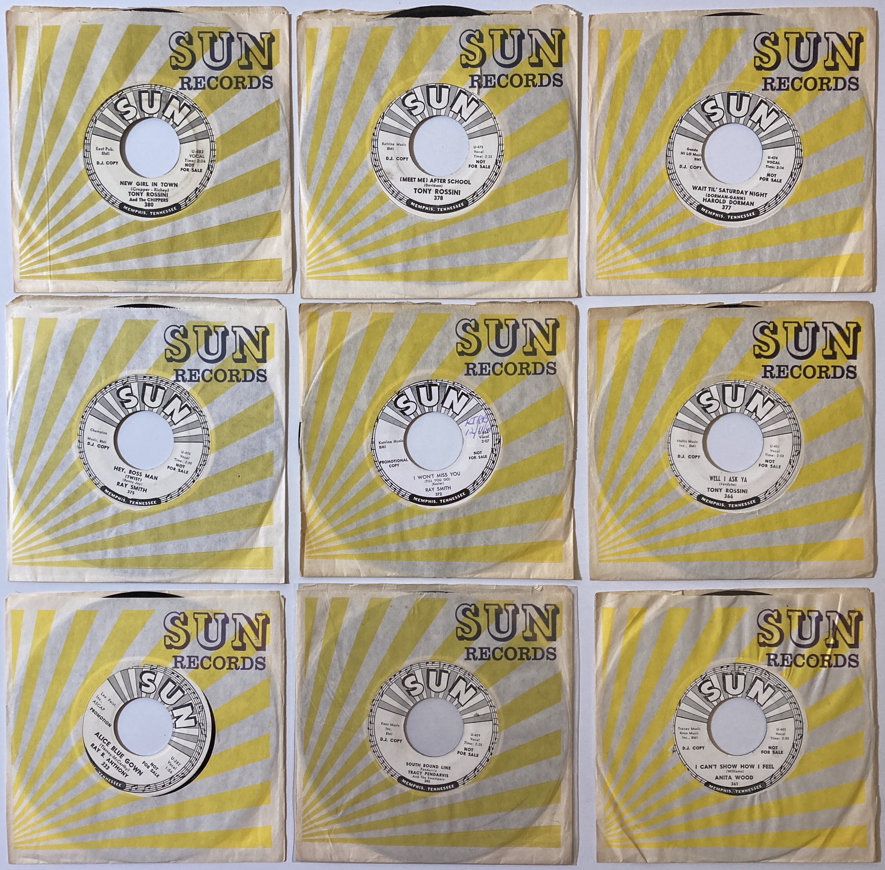 Lot 231 - SUN RECORDS COLLECTION - DJ PROMO COPIES x