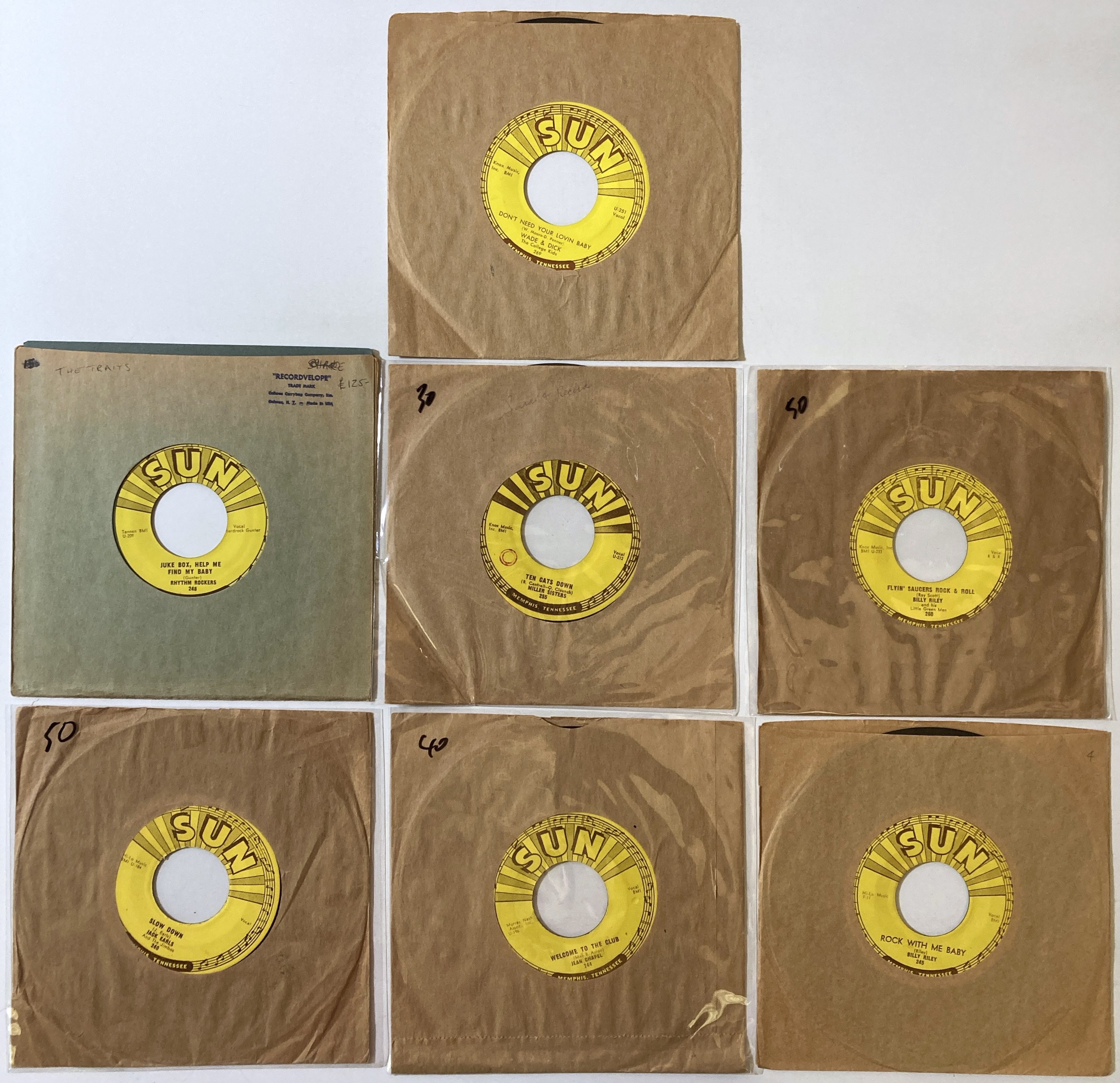 Lot 235 - SUN RECORDS COLLECTION - PACK OF SEVEN RARE