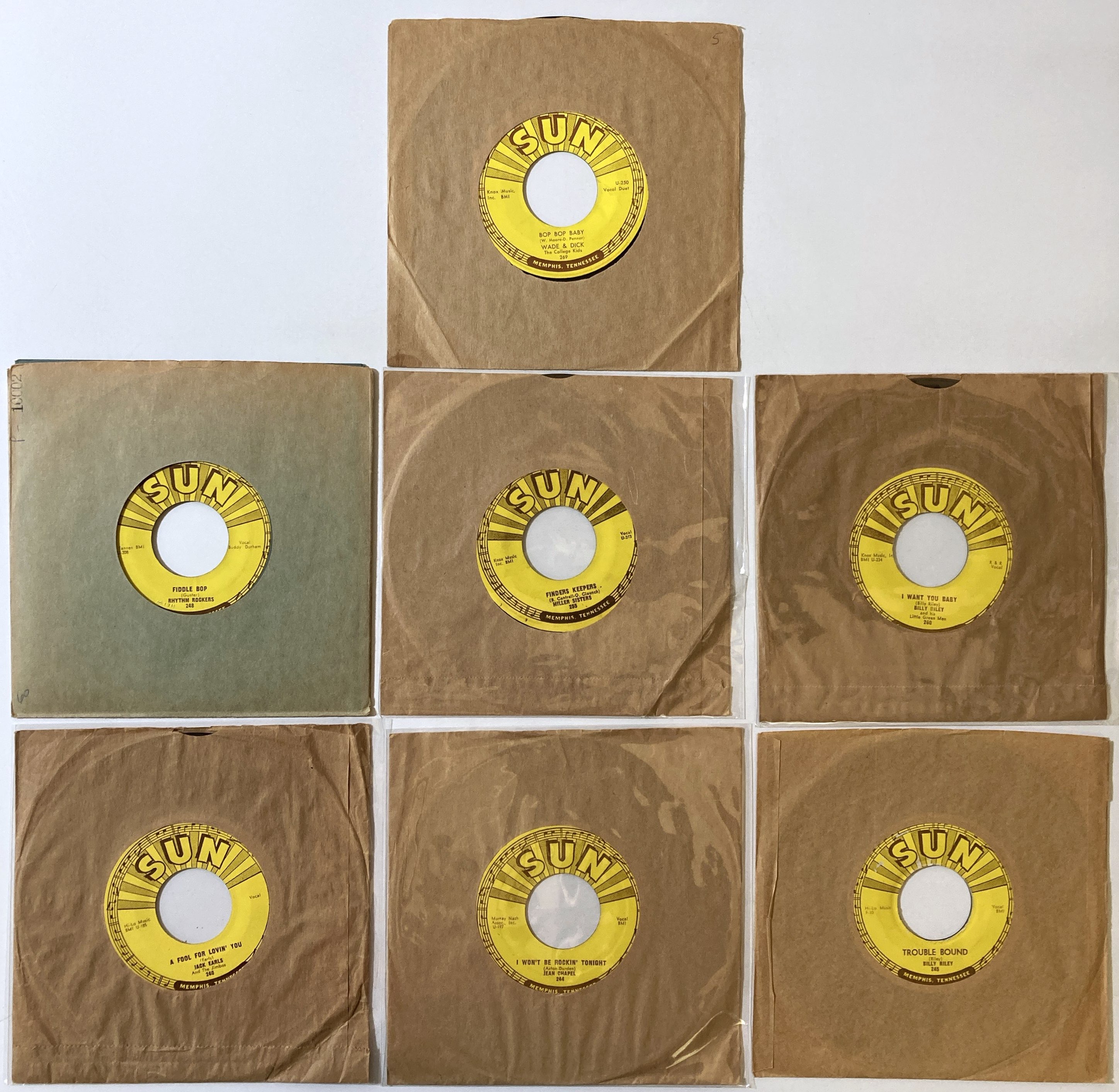 Lot 235 - SUN RECORDS COLLECTION - PACK OF SEVEN RARE