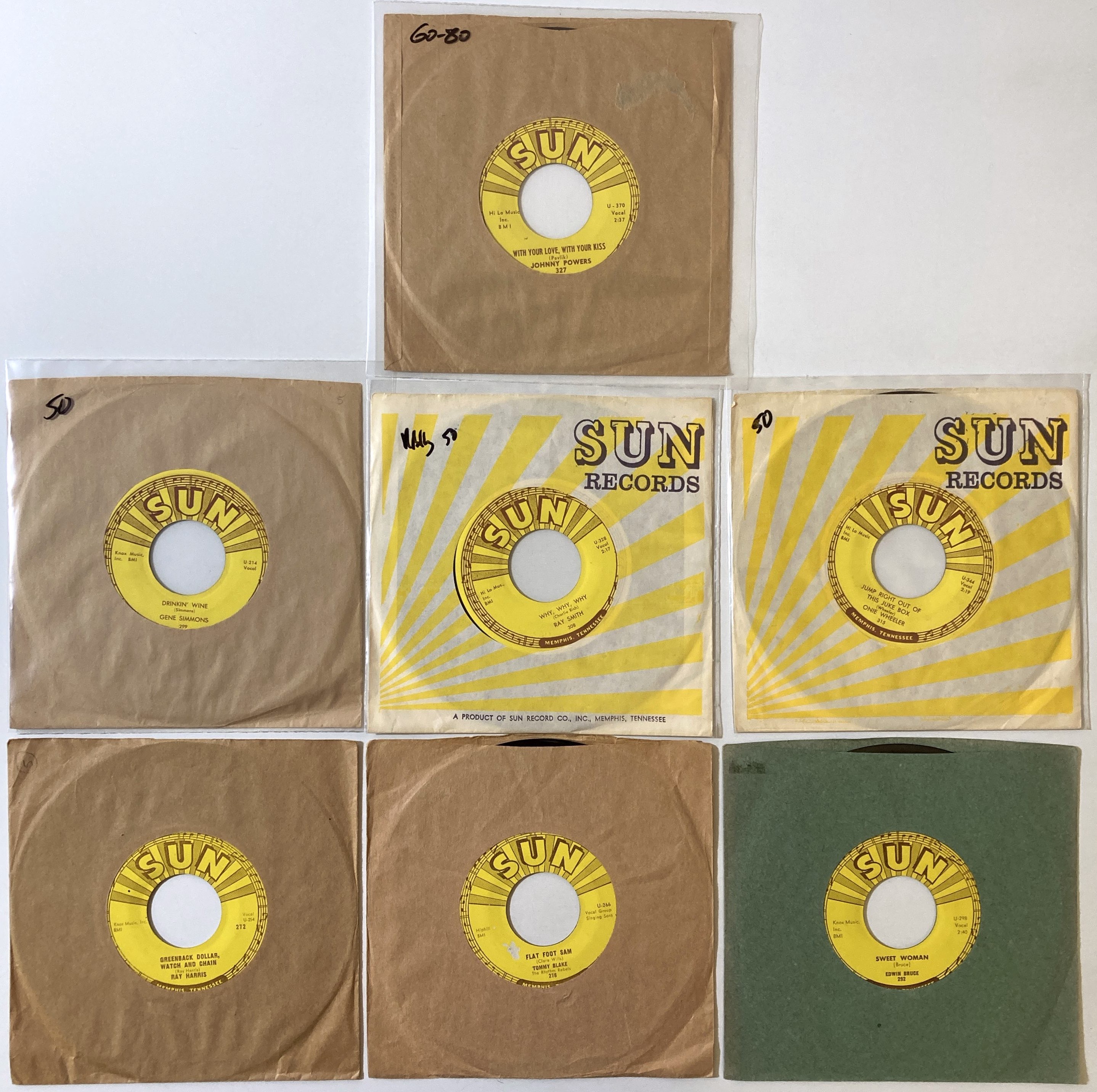 Lot 236 - SUN RECORDS COLLECTION - PACK OF SEVEN RARE
