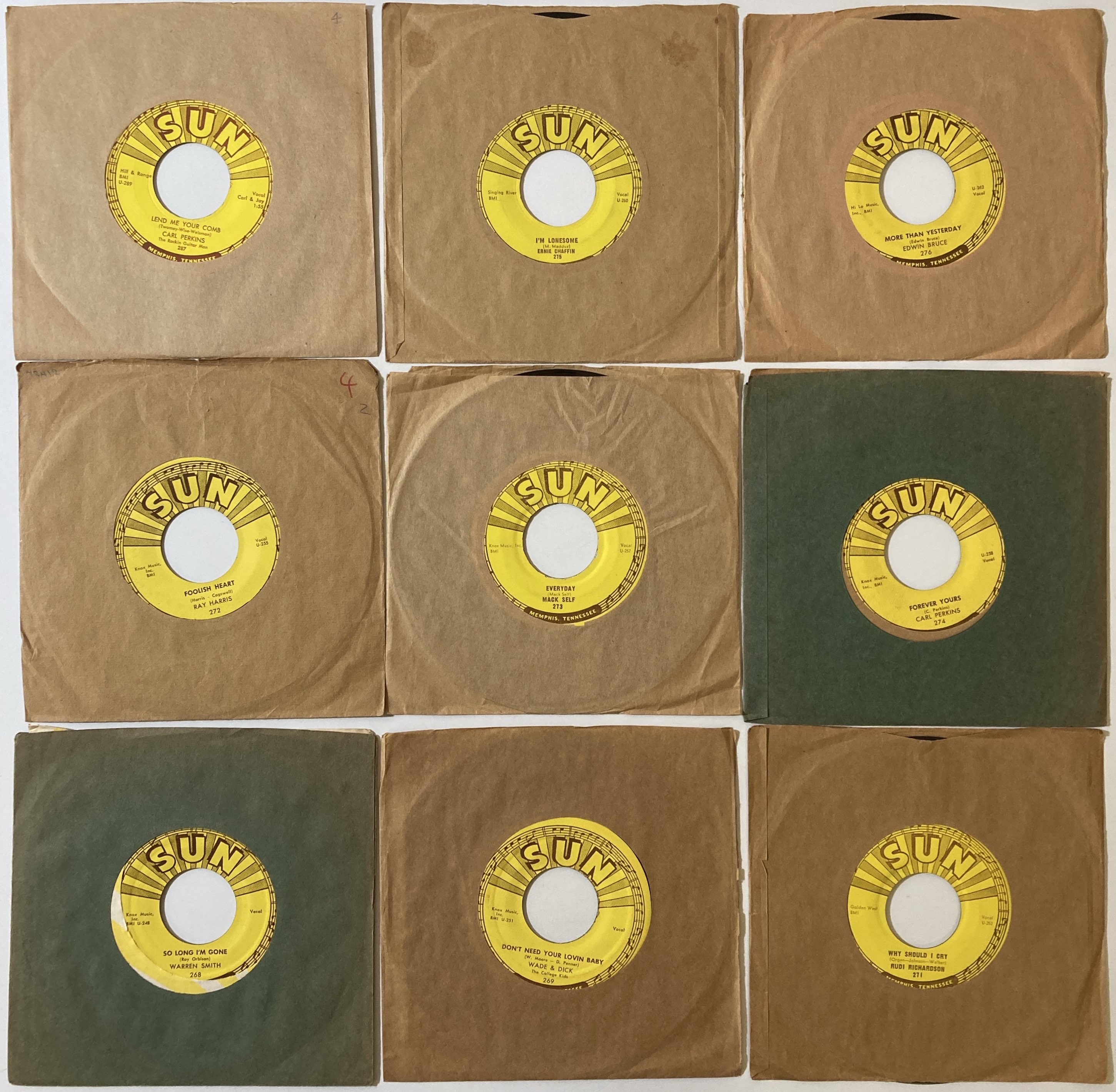 Lot 239 - SUN RECORDS COLLECTION - PACK OF ORIGINAL