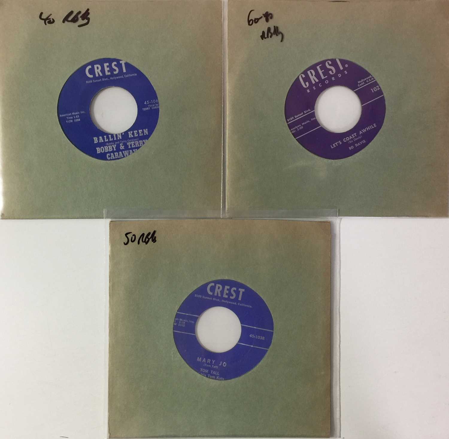 Lot 144 - CREST - 7" ROCKABILLY RARITIES