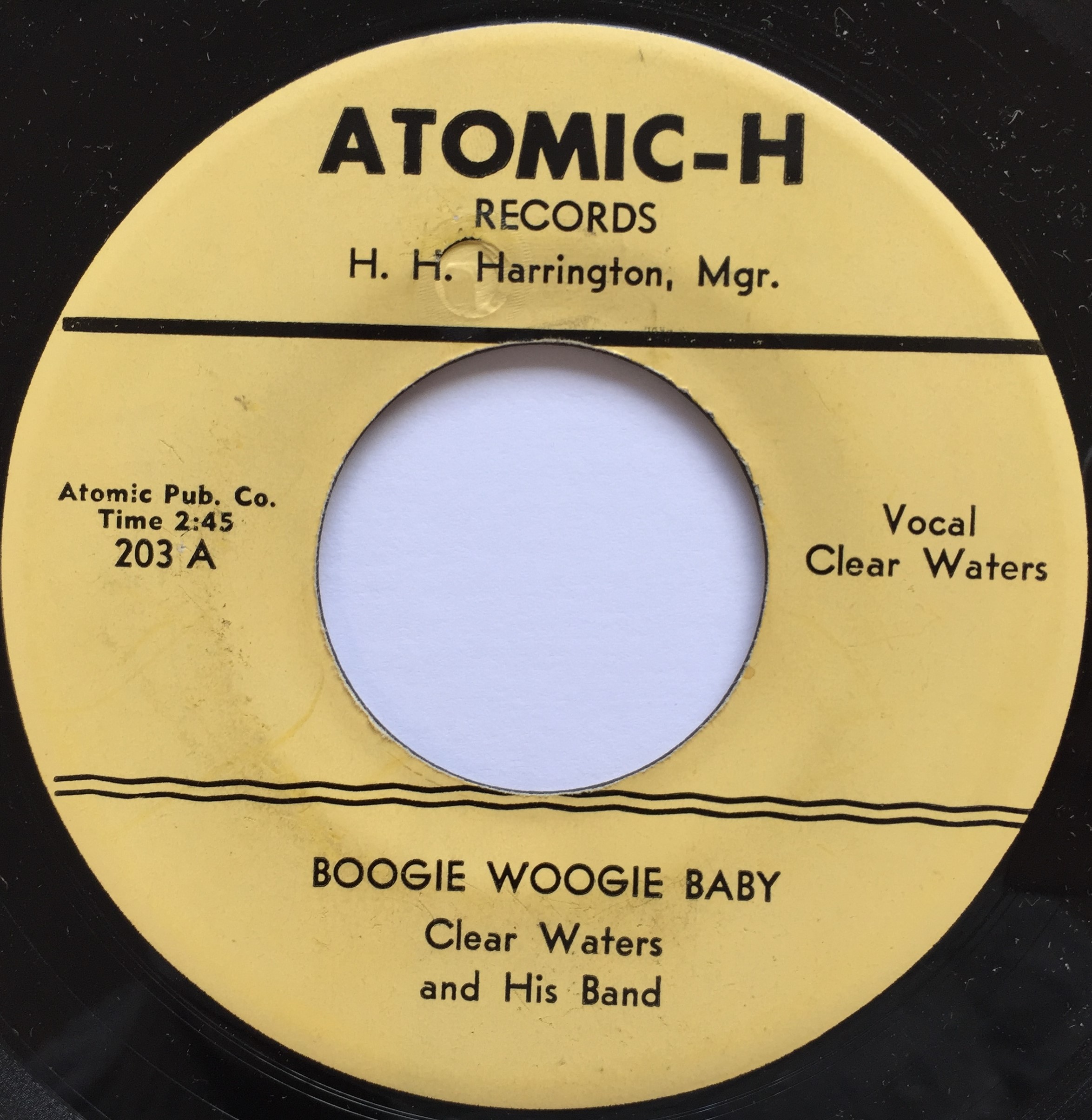 Lot 180 - CLEAR WATERS - HILL BILLY BLUES C/W BOOGIE