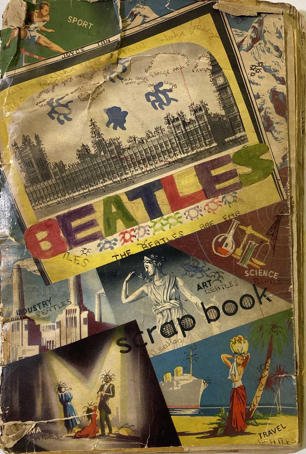 Lot 220 - BEATLES SCRAPBOOK SIGNED BY PAUL, RINGO