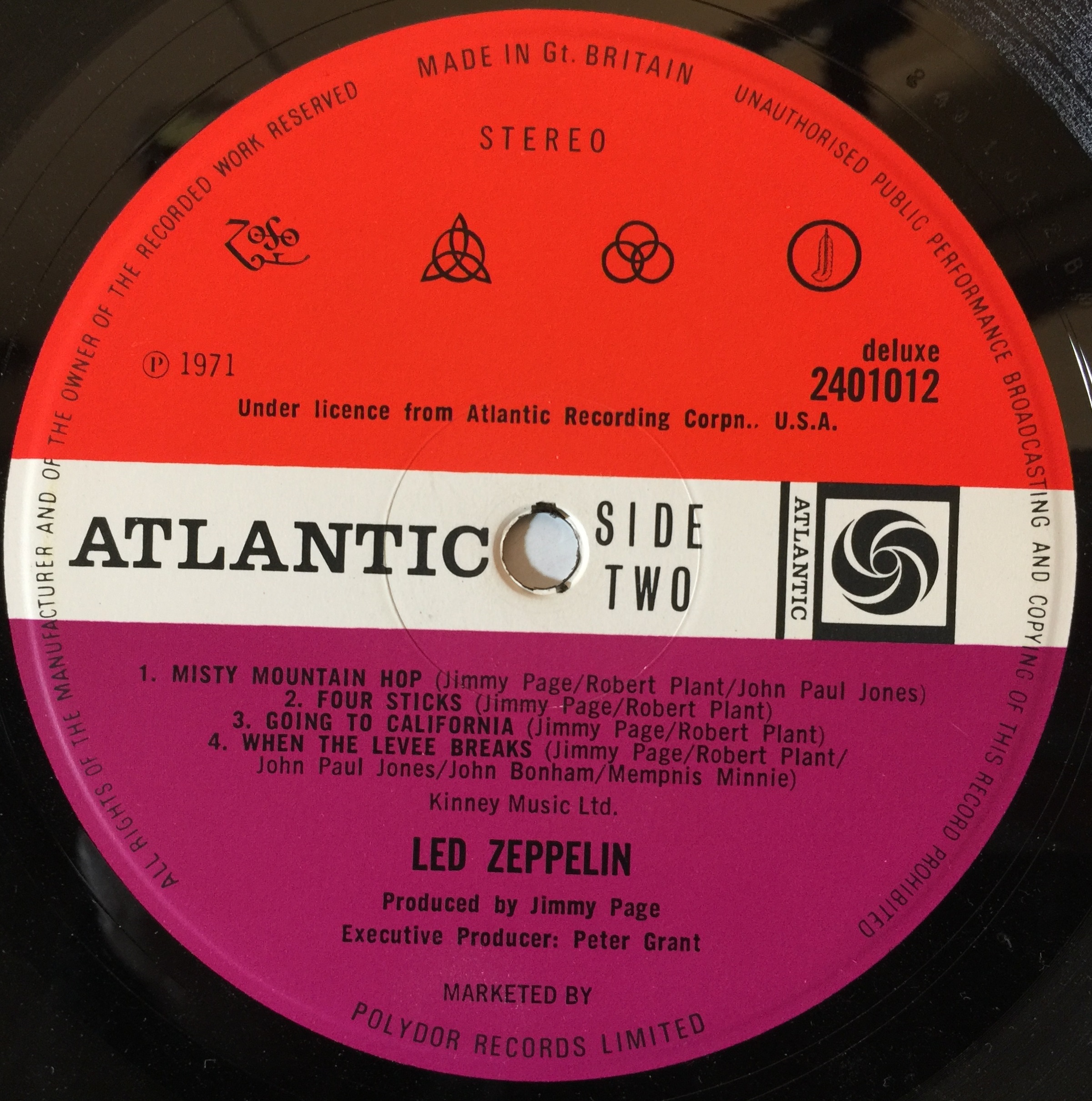 Lot 649 - LED ZEPPELIN - IV LP (UK INVERTED FEATHER/