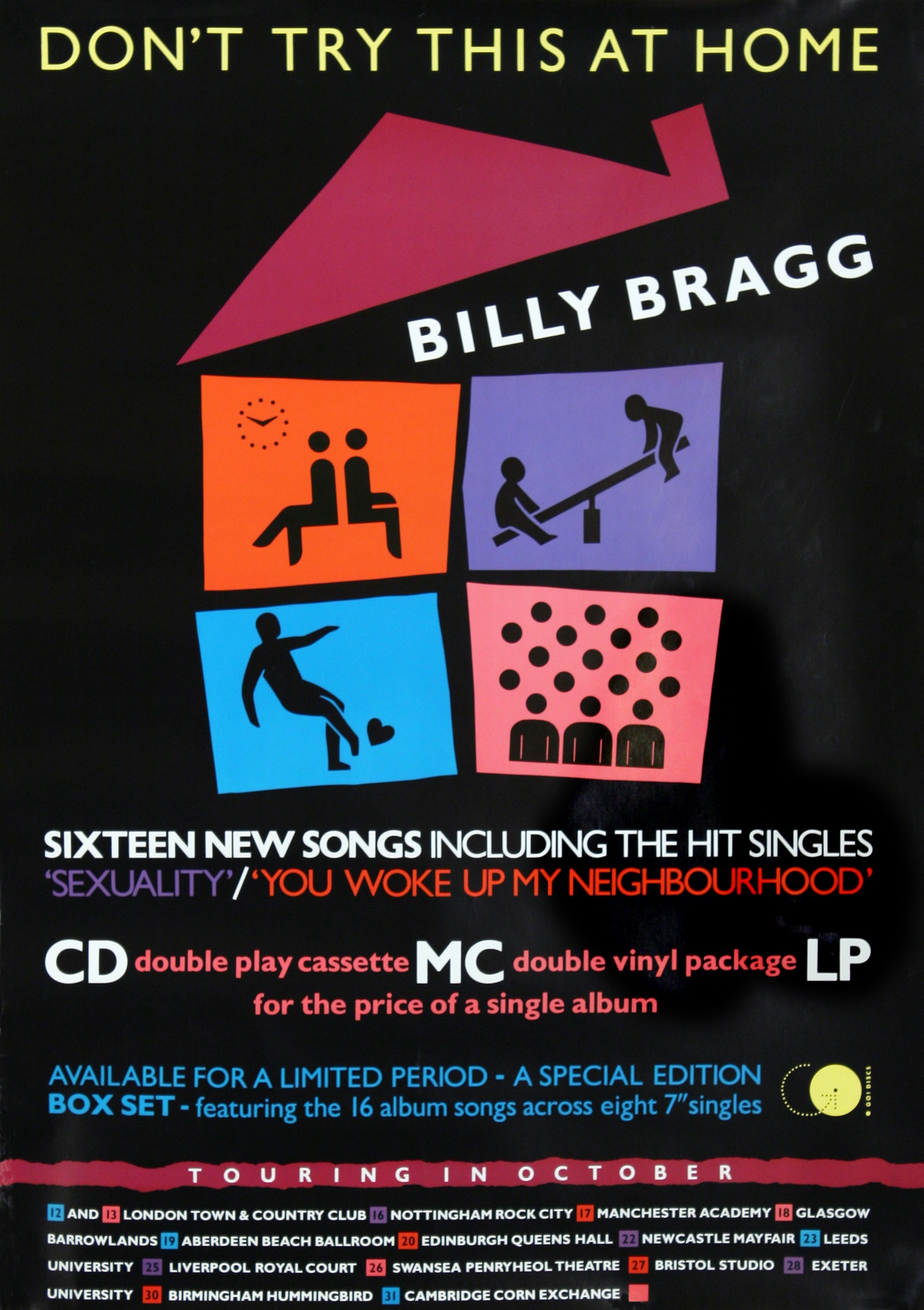 Lot 209 - BILLY BRAGG 1990S PROMO POSTERS