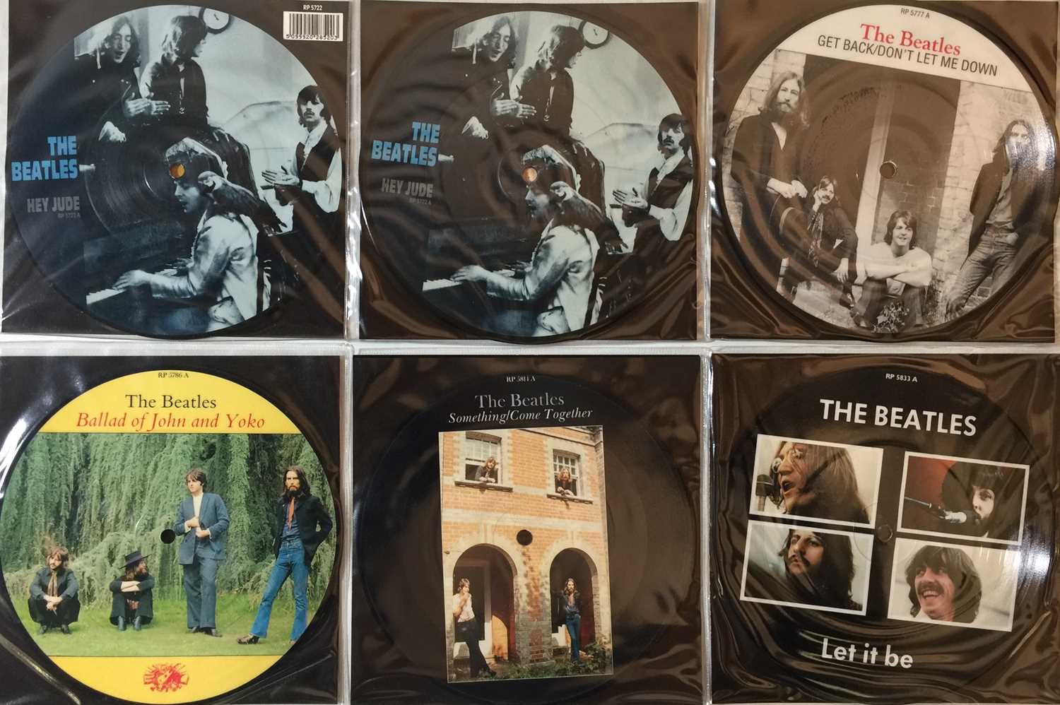 Lot 59 - THE BEATLES - 7" PICTURE DISCS