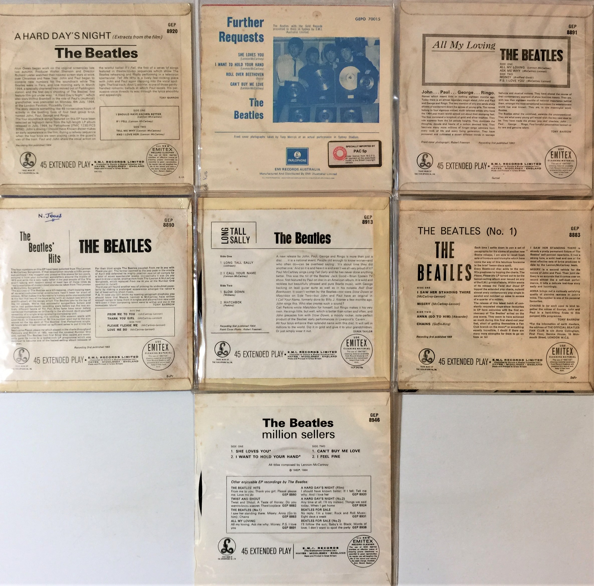 Lot 61 - THE BEATLES - EP COLLECTION (UK & OVERSEAS)