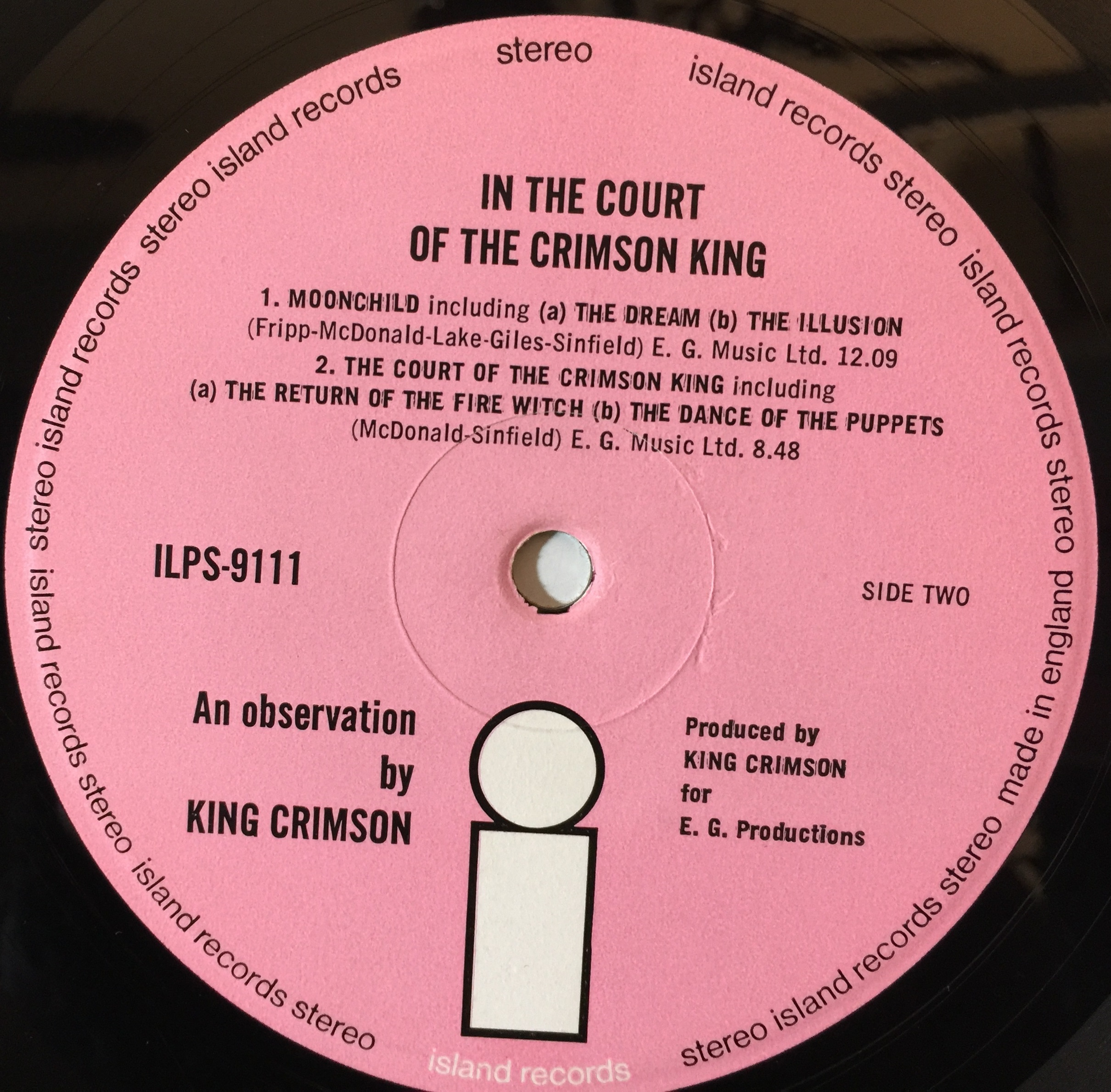 Lot 708 - KING CRIMSON - IN THE COURT OF THE CRIMSON