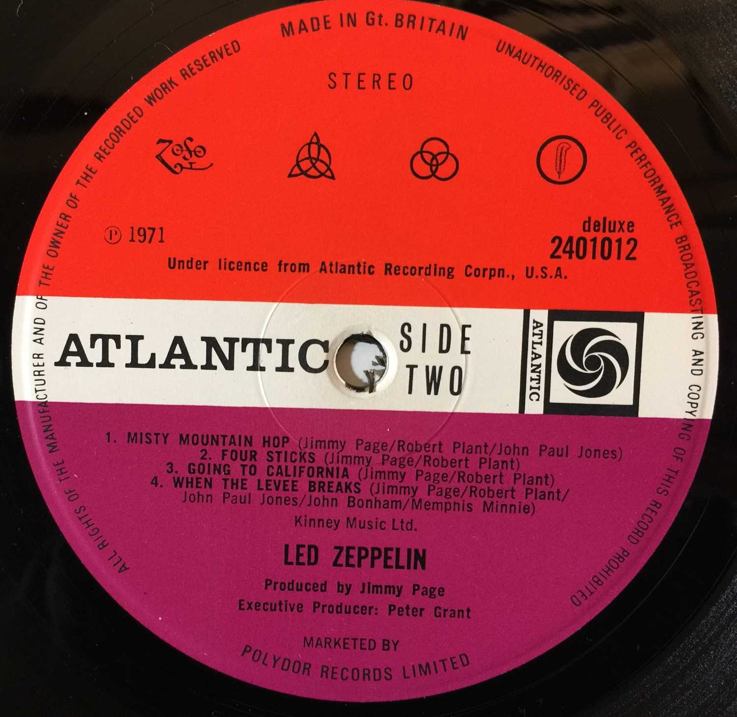 Lot 876 - LED ZEPPELIN - LED ZEPPELIN 'IV' LP