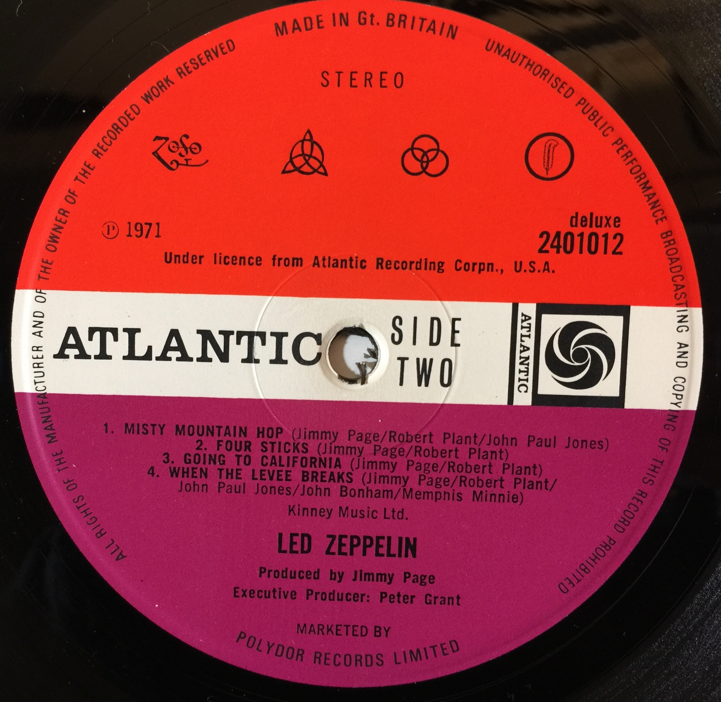 Lot 876 - LED ZEPPELIN - LED ZEPPELIN 'IV' LP