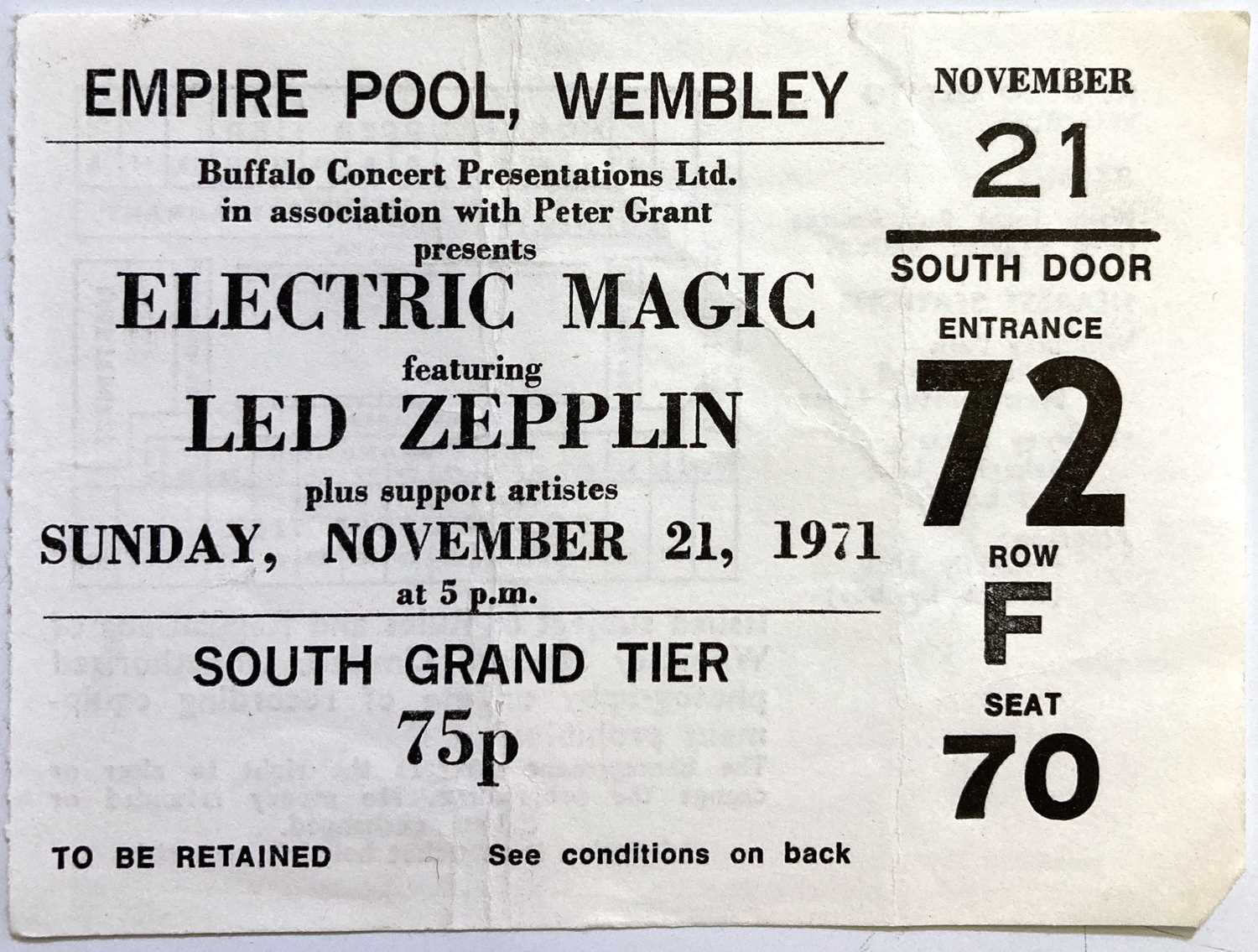 Lot 255 - LED ZEPPELIN - ELECTRIC MAGIC ORIGINAL