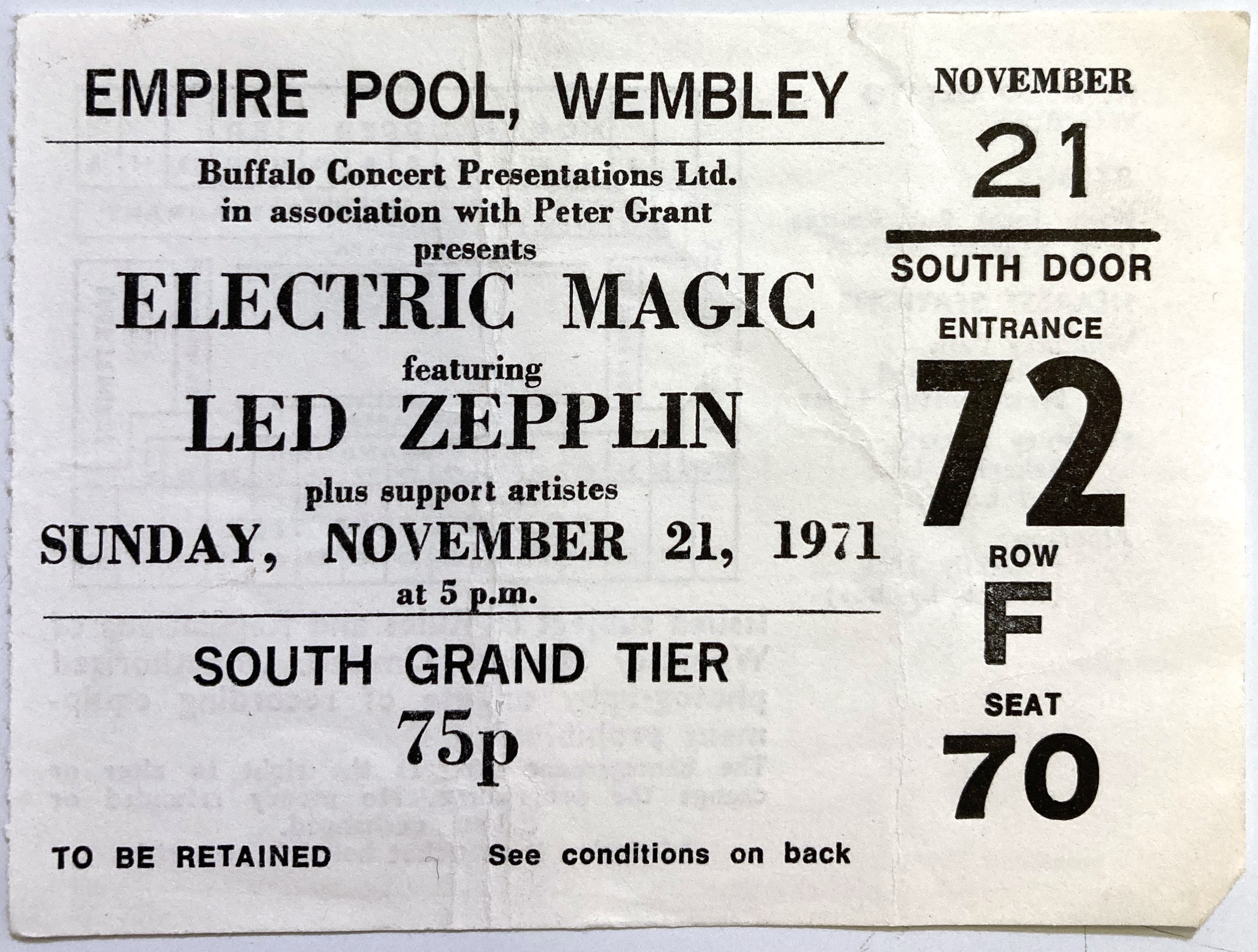 Lot 255 - LED ZEPPELIN - ELECTRIC MAGIC ORIGINAL