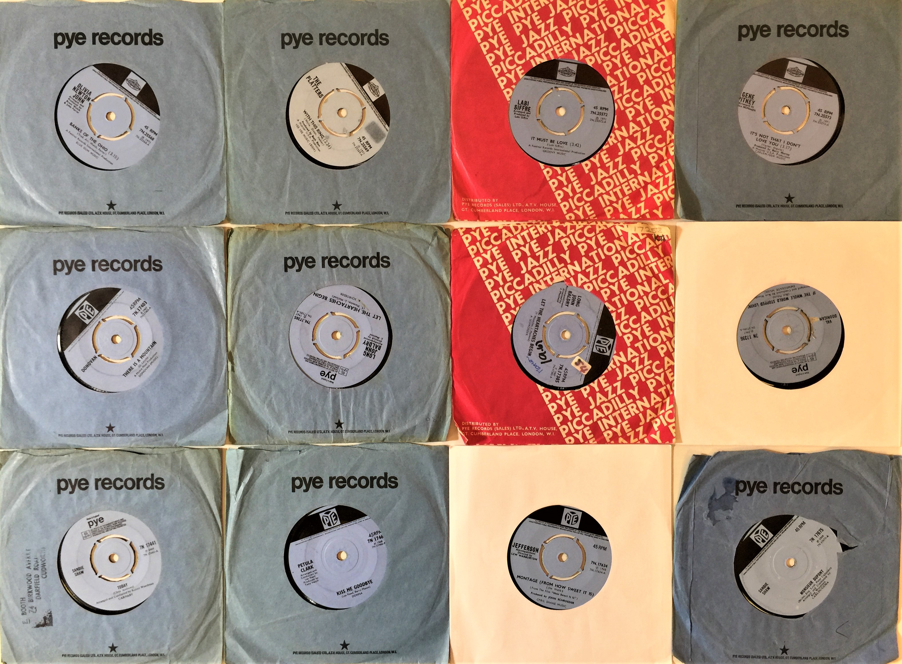 Lot 1036 - 60s/ 70s PYE 7" COLLECTION - BLUE LABEL