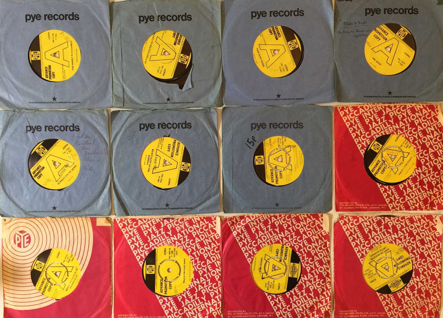 Lot 1037 - 60s PYE 7" DEMOS (YELLOW LABELS)