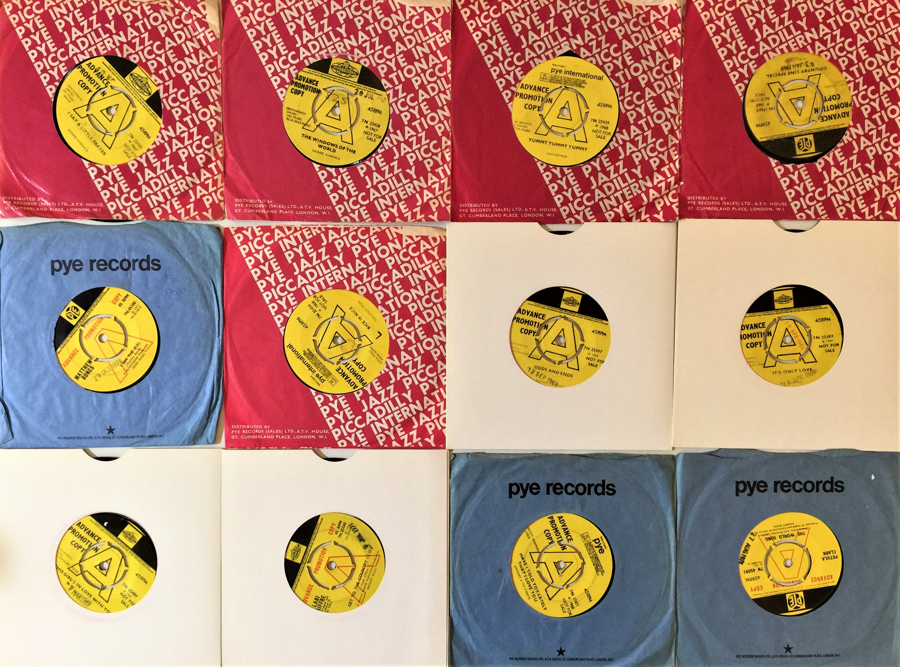 Lot 1037 - 60s PYE 7" DEMOS (YELLOW LABELS)