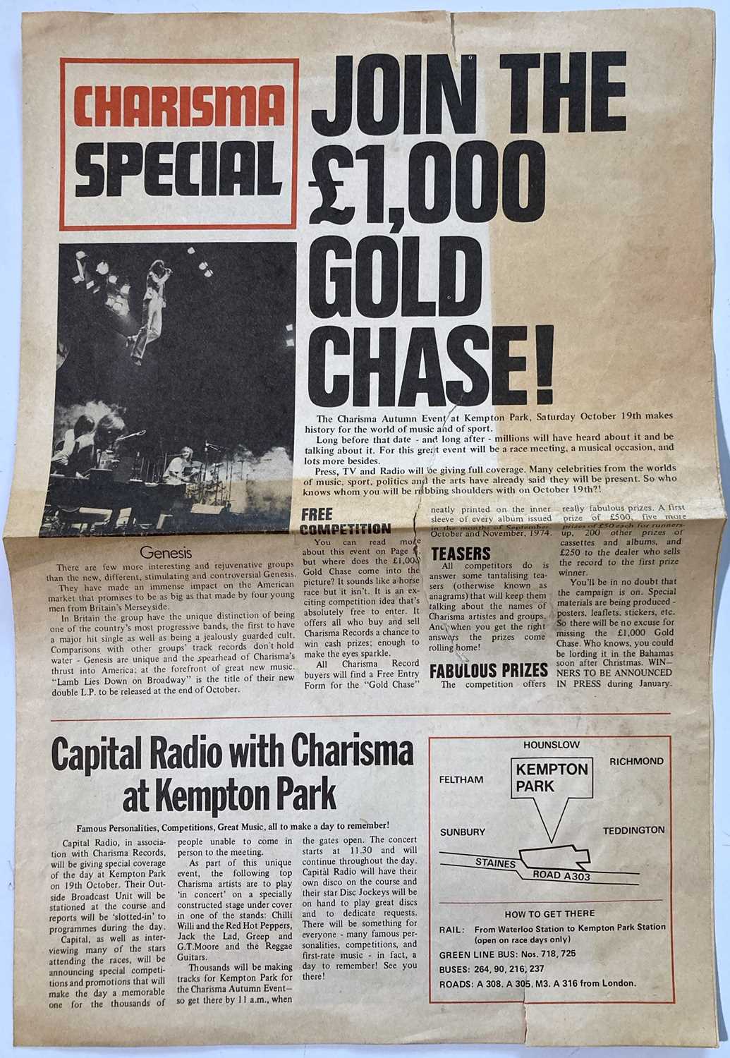 Lot 206 - CHARISMA RECORDS - 1974 SIGNED CATALOGUE