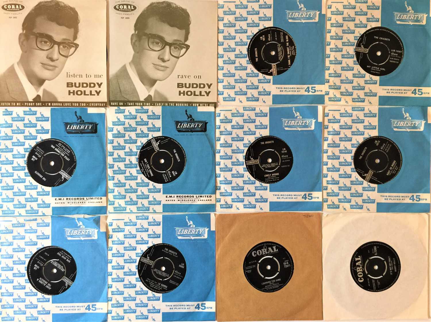Lot 88 - BUDDY HOLLY/ THE CRICKETS - 7"/ EPs