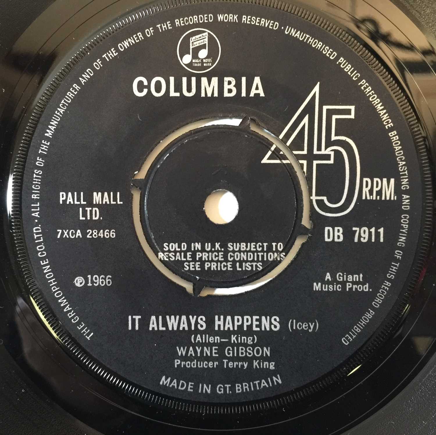 Lot 95 - WAYNE GIBSON - UNDER MY THUMB/ IT ALWAYS