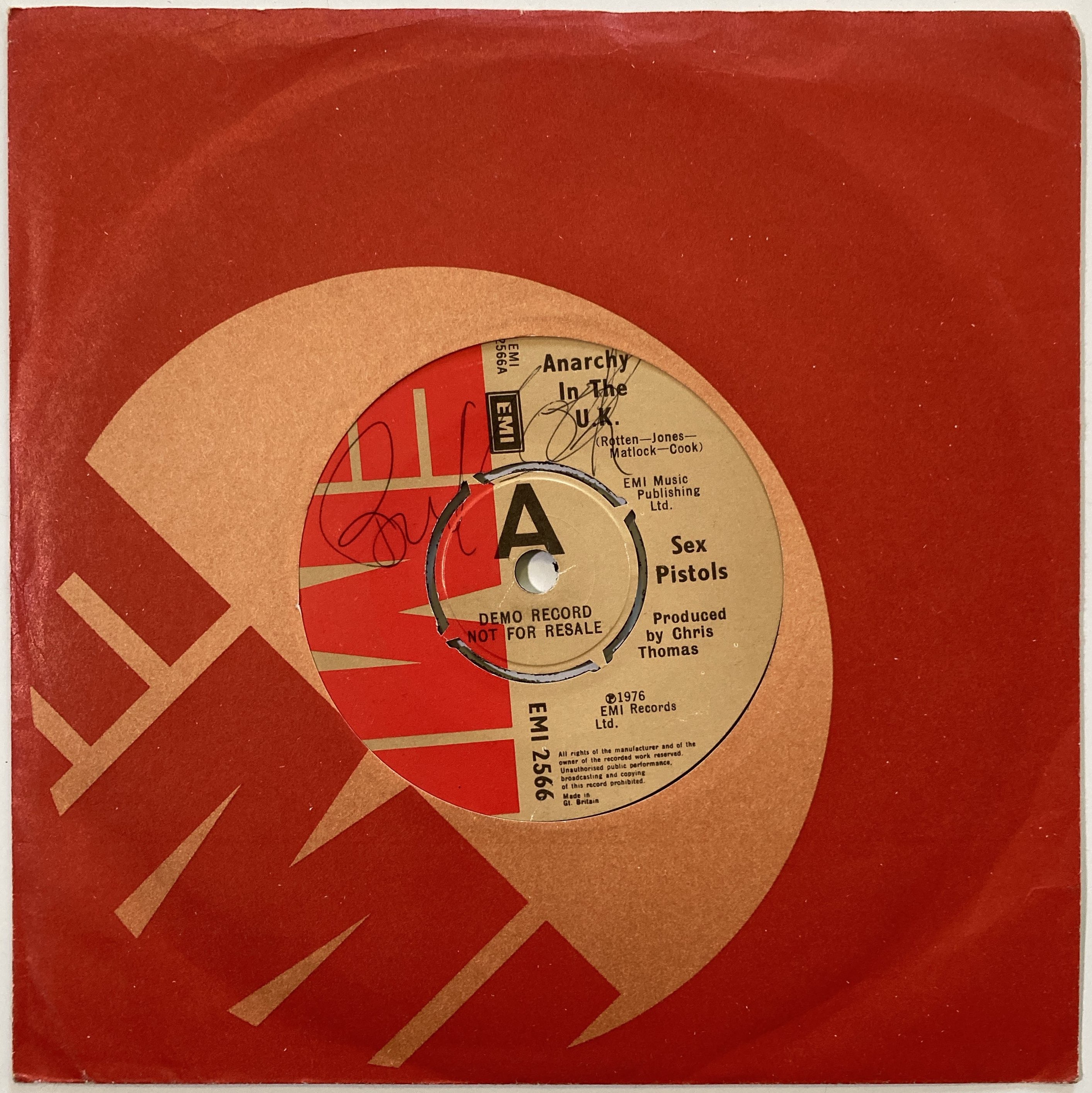 Lot 377 The Sex Pistols Anarchy In The Uk Demo