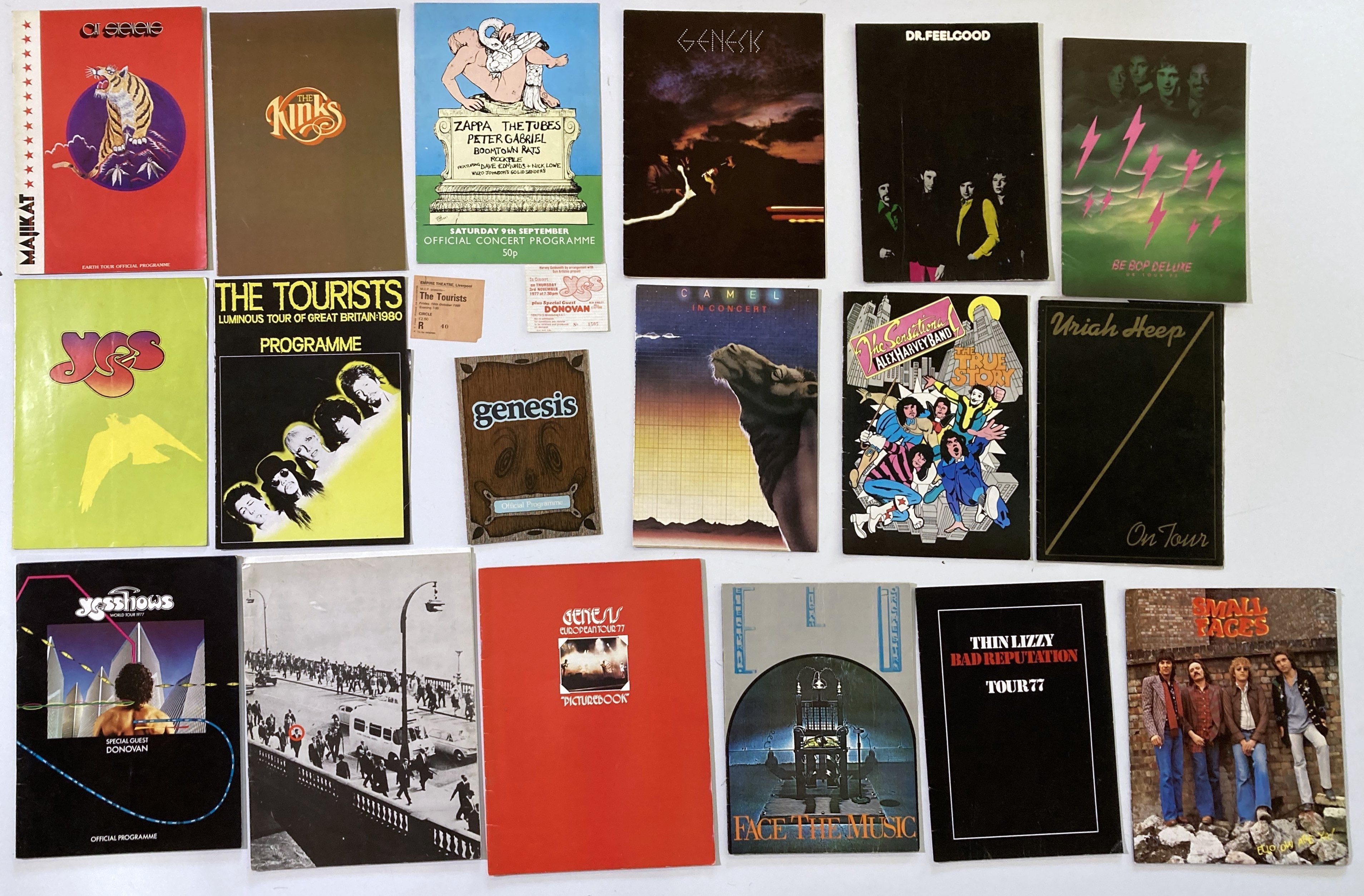Lot 182 - PROG / CLASSIC ROCK PROGRAMMES AND TICKETS C