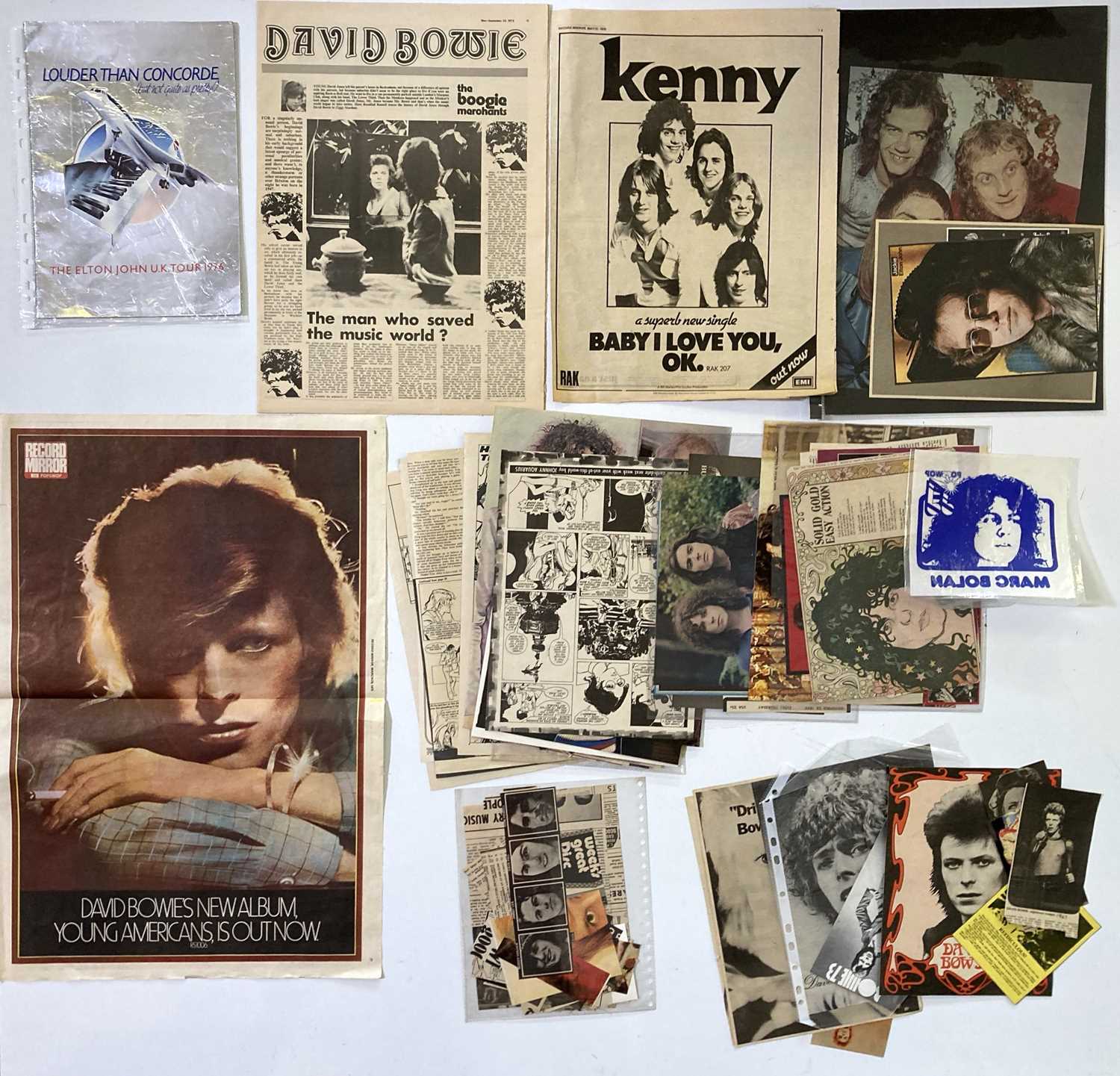 Lot 1920024 - GLAM ROCK - CUTTINGS / ADVERTS