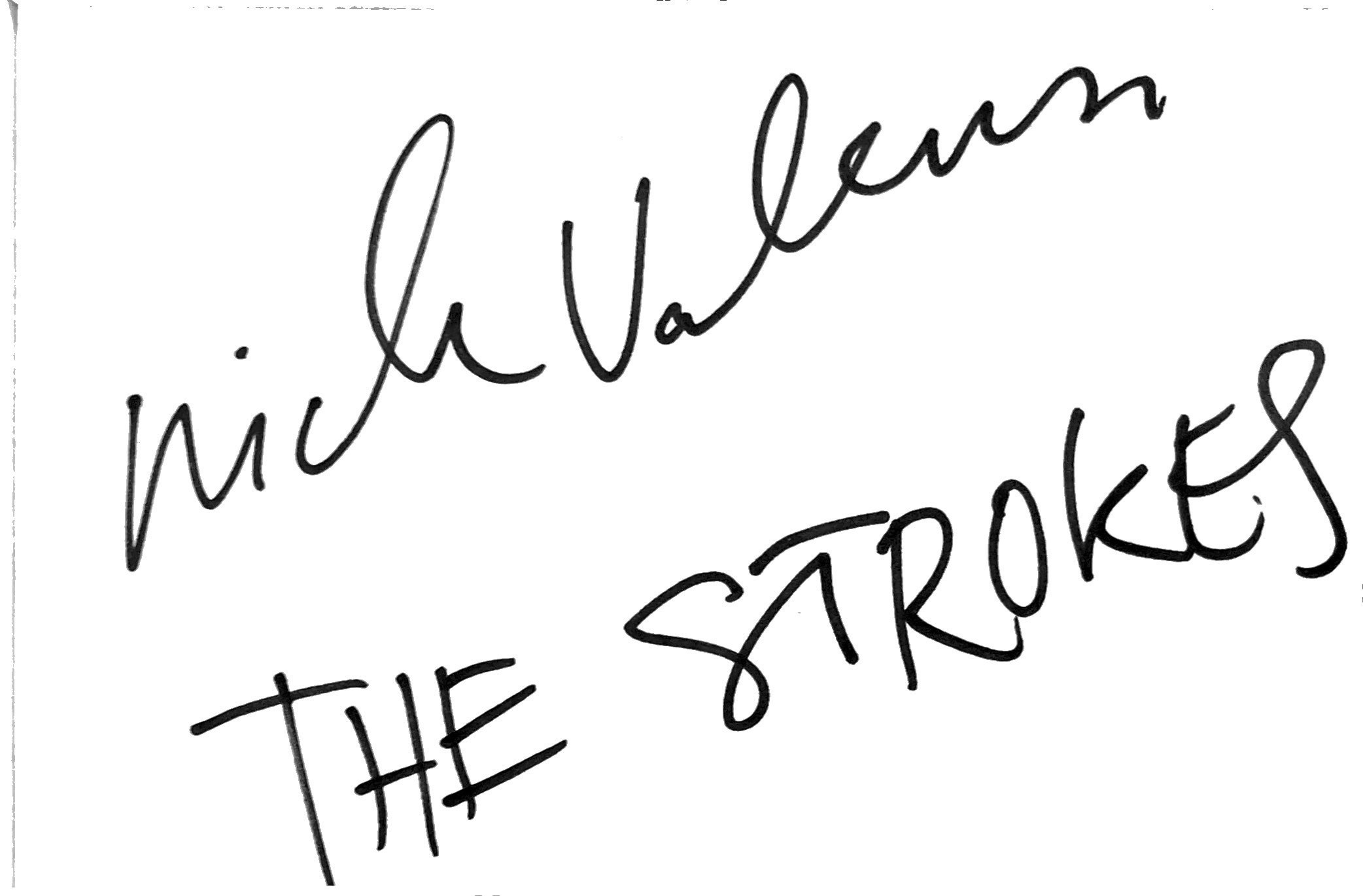 Lot 374 - OASIS / THE STROKES - SIGNED ITEMS.