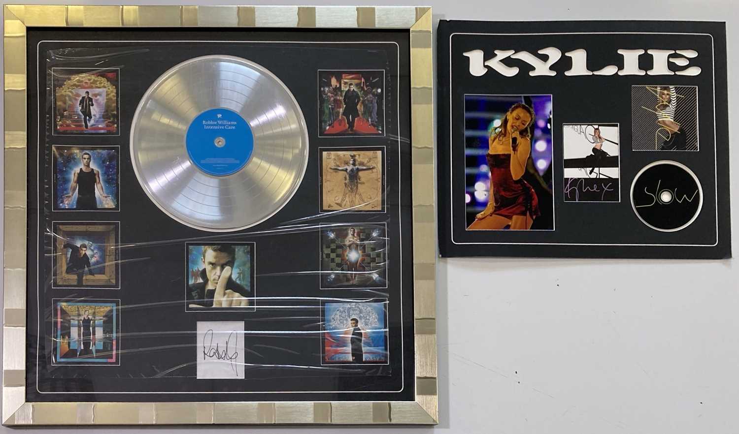 Lot 375 - POP ICONS SIGNED - KYLIE / ROBBIE WILLIAMS.