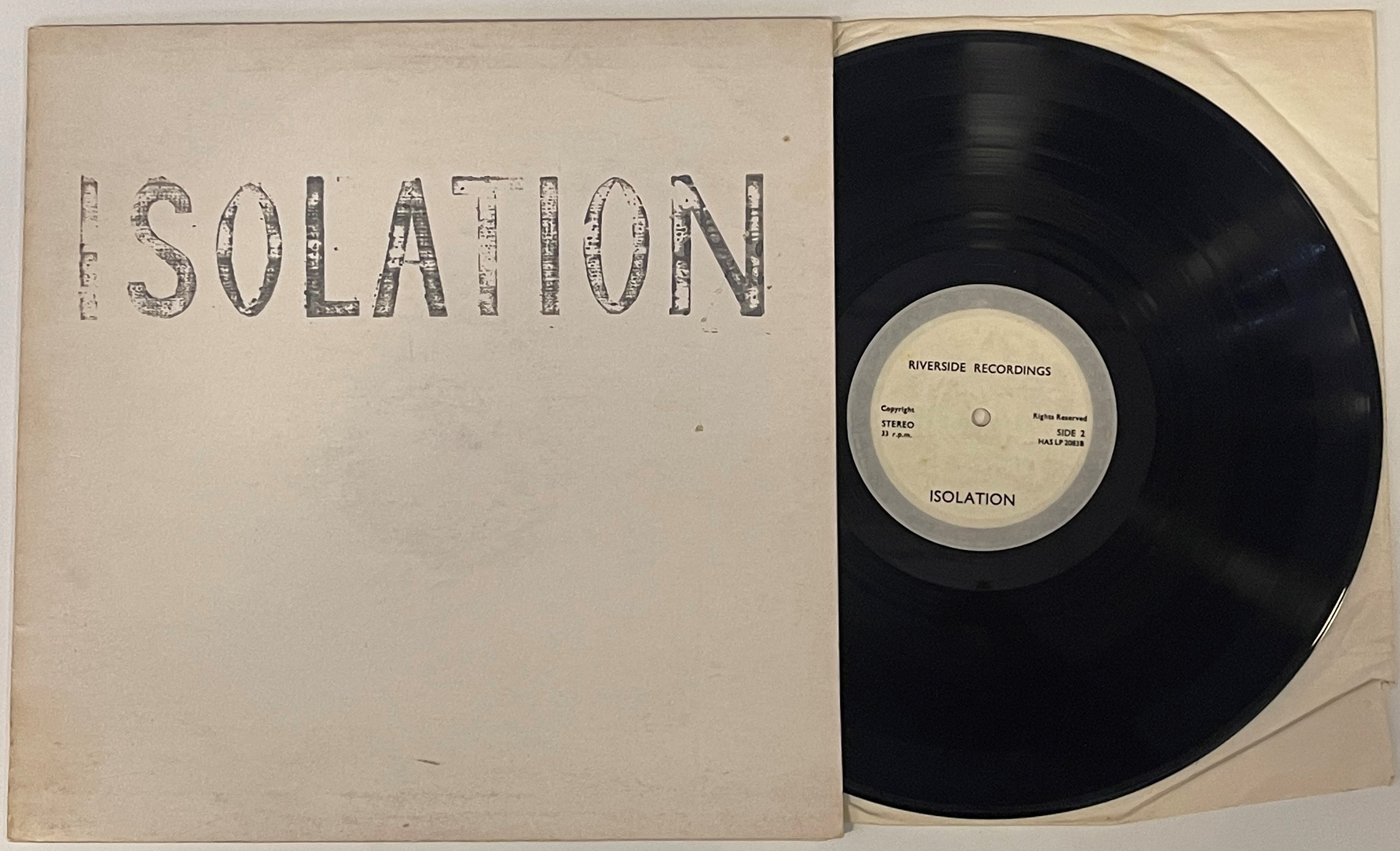 Lot 81 - ISOLATION - ISOLATION LP (ORIGINAL UK COPY