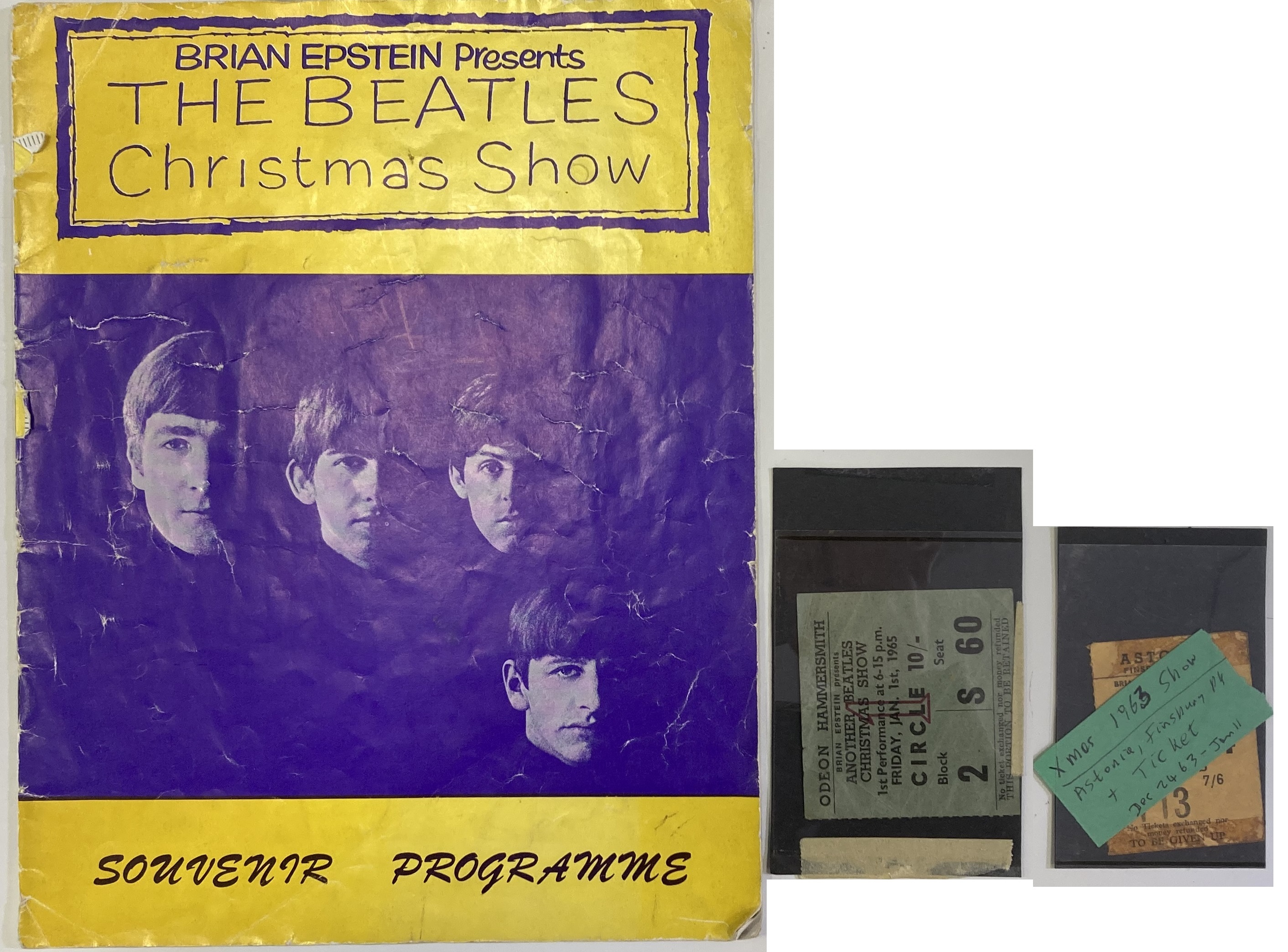 Lot 318 - THE BEATLES - CHRISTMAS SHOW PROGRAMME AND