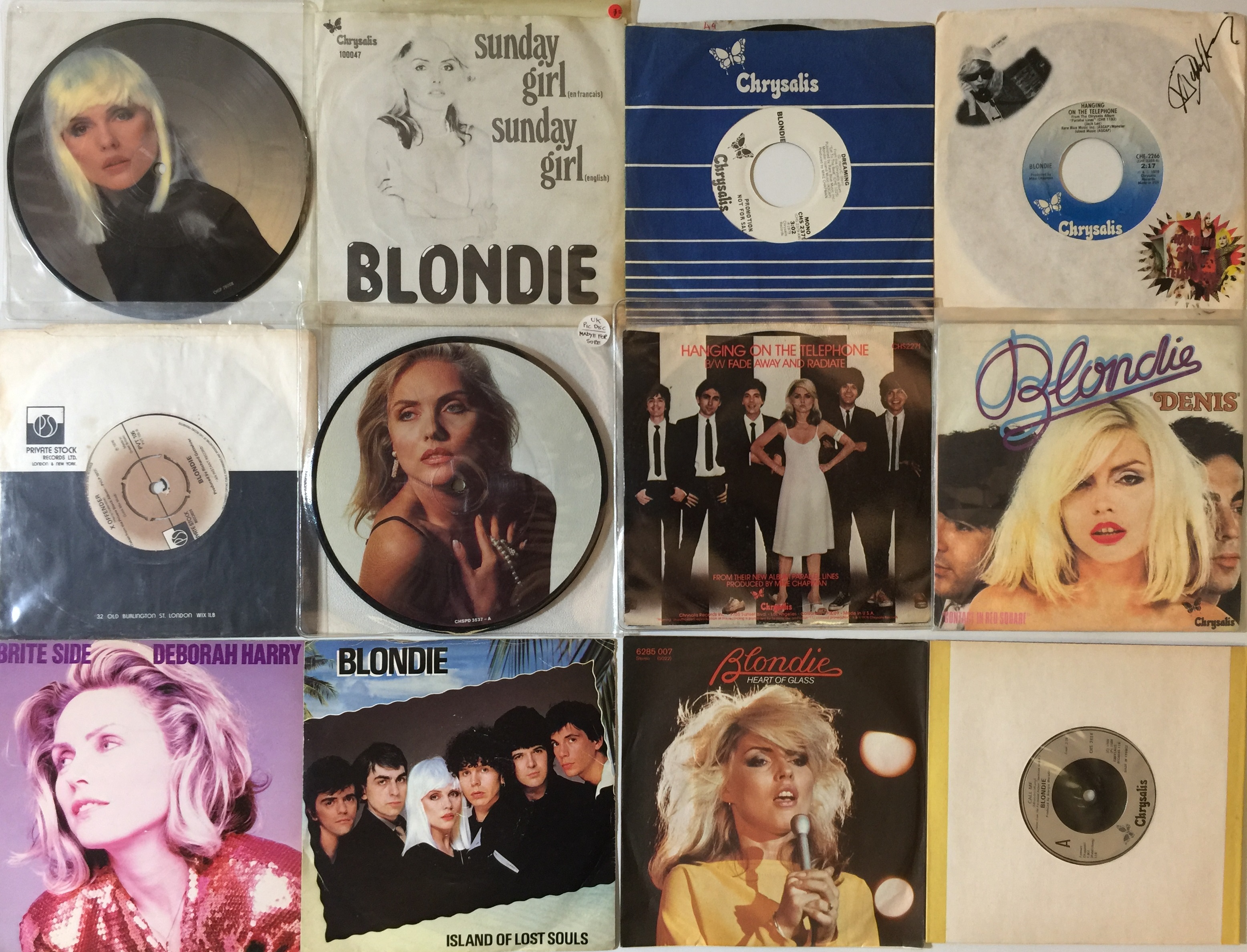 Lot 1318 - BLONDIE - 7" COLLECTION (PLUS CDs)